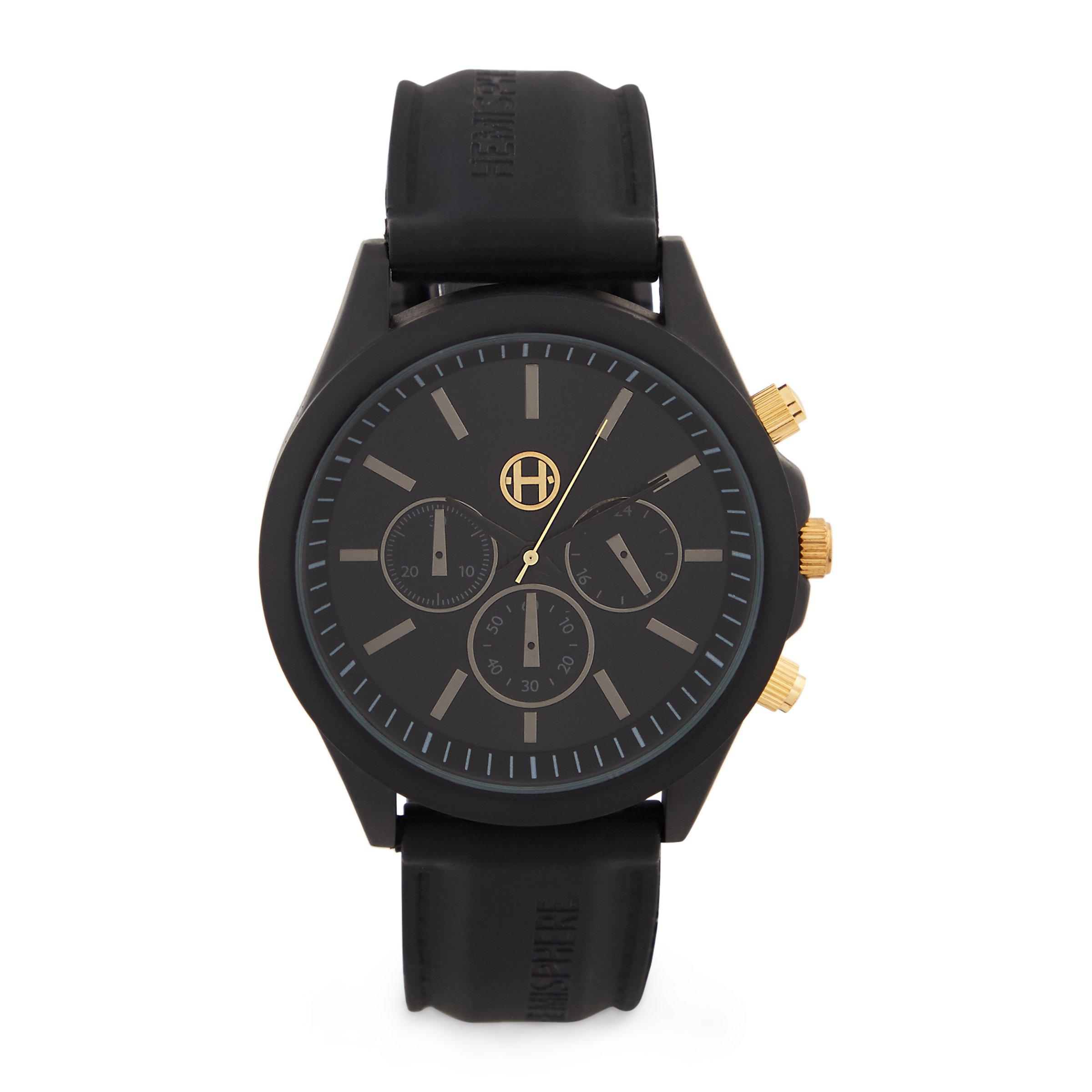 Black and Gold Resin Watch (3132225) | Hemisphere