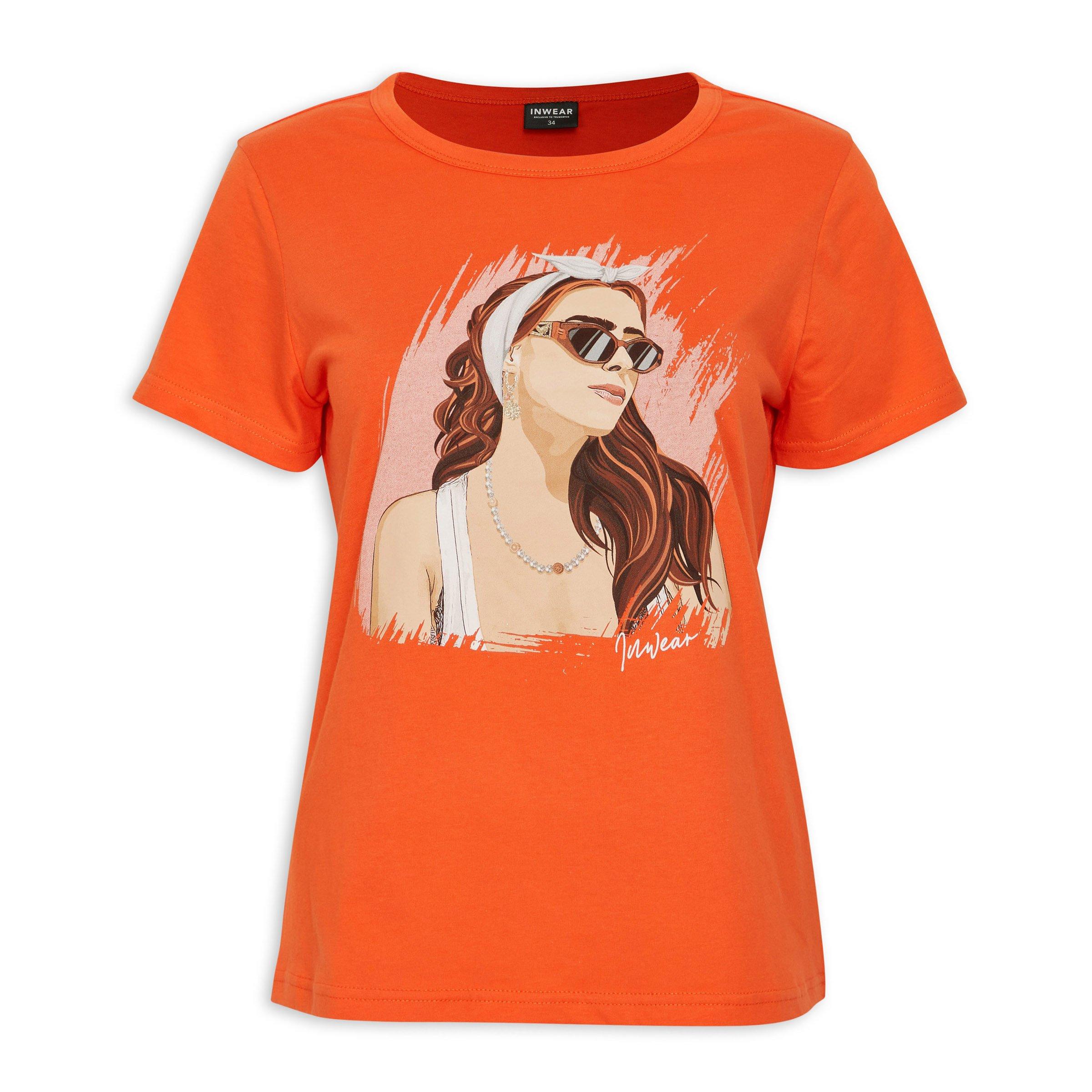 Orange Graphic T-shirt (3132923) | Inwear