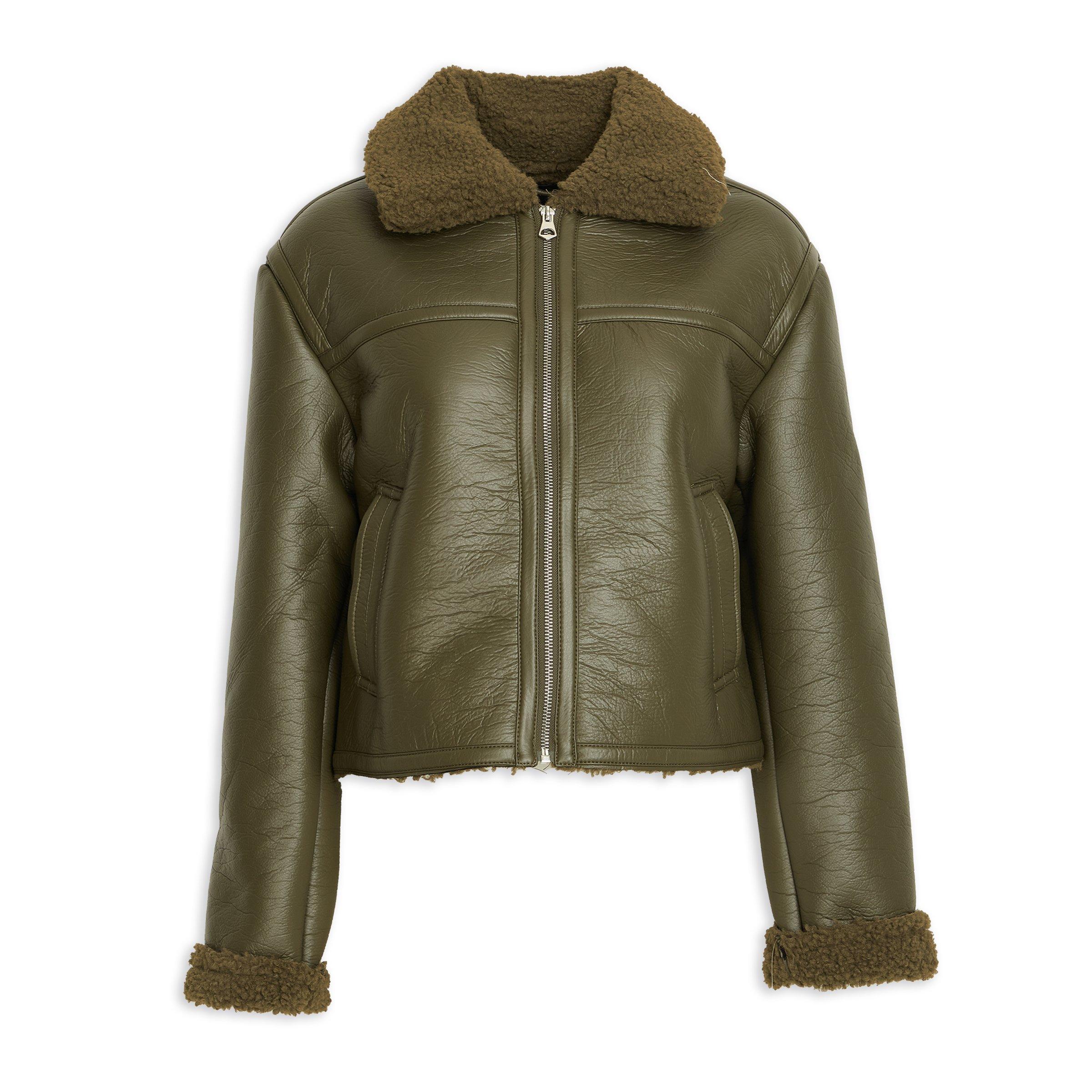 Green Sherpa Pleather Jacket (3134030) | Truworths