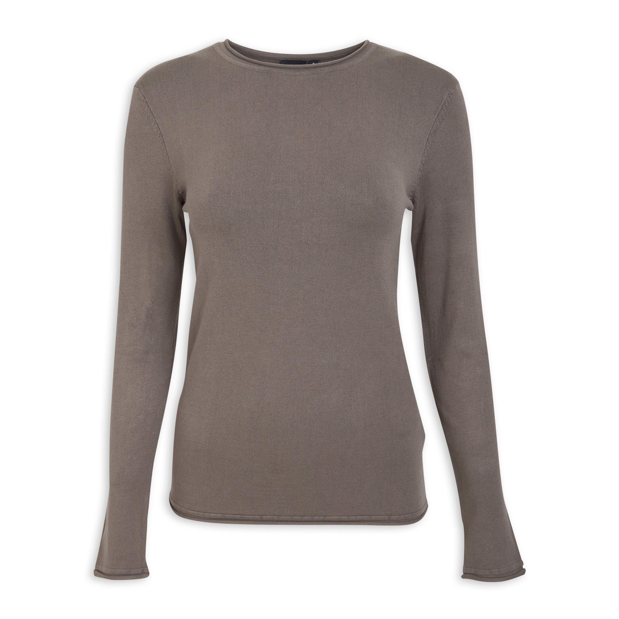 Brown Long Sleeve Knit Top (3134137) | Truworths