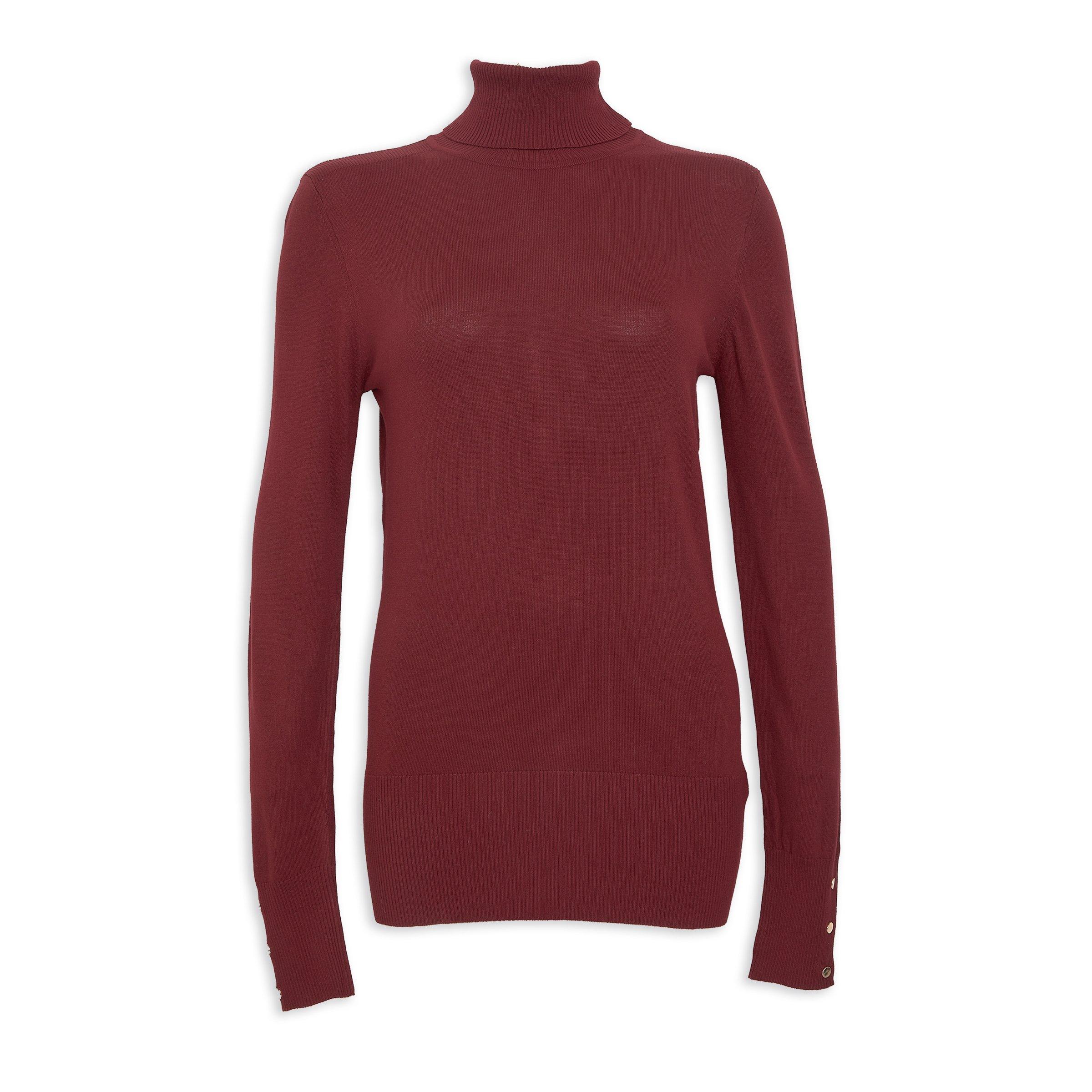 Maroon Polo Neck Knit Top (3134147) | Truworths