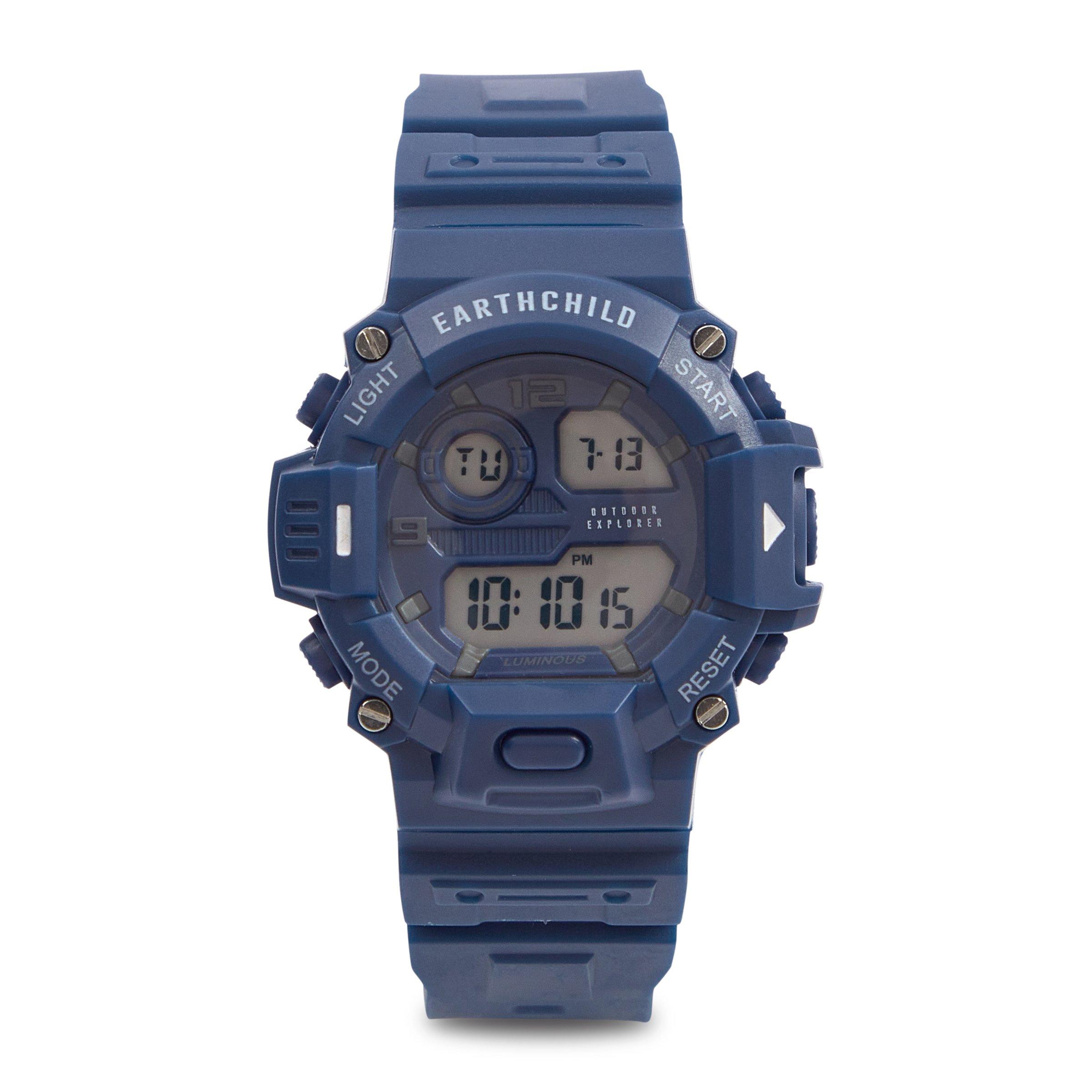 Navy Chunky Digital Kids Watch (3134181) | Earthchild