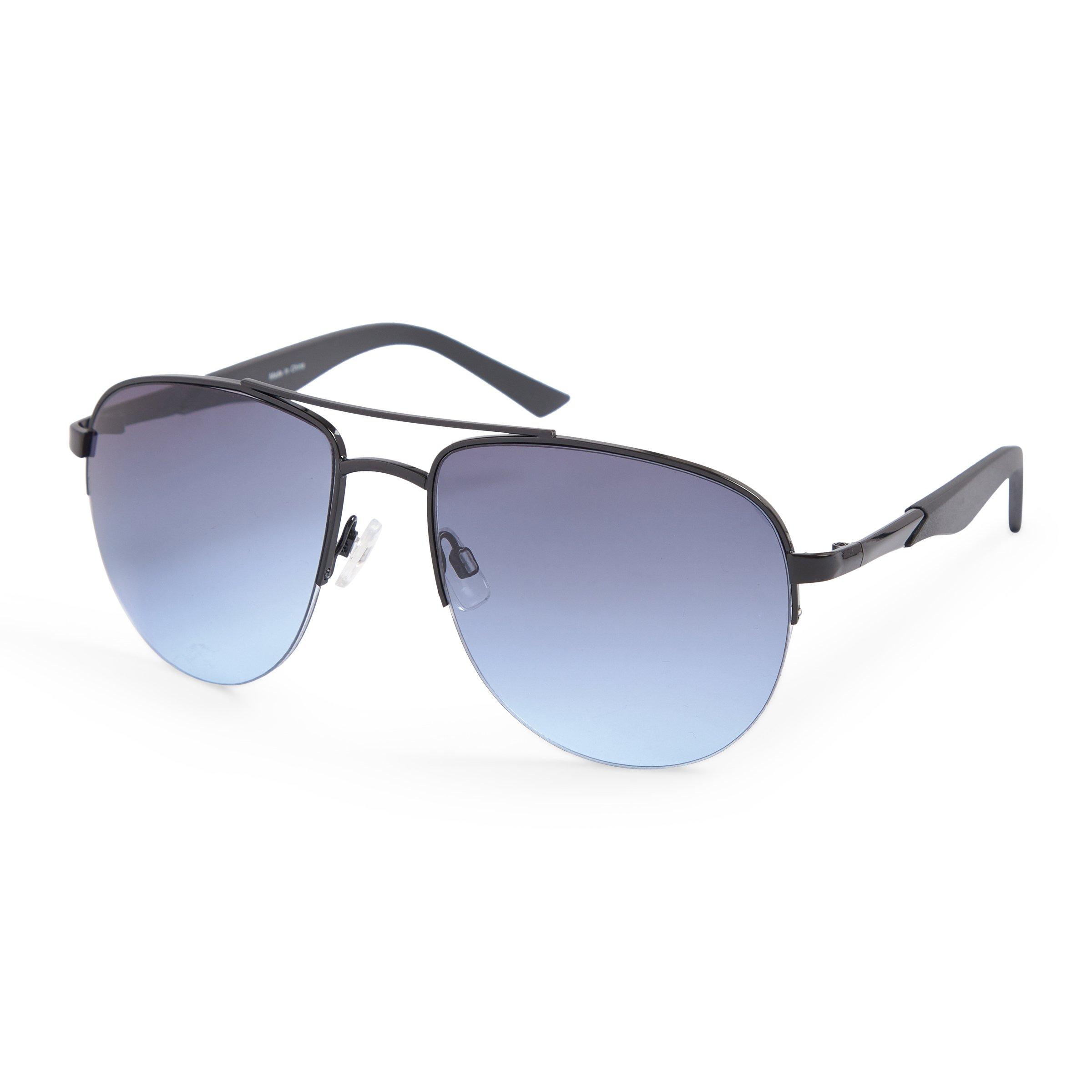 Blue Lens Rimless Aviator Sunglasses (3134310) | Truworths