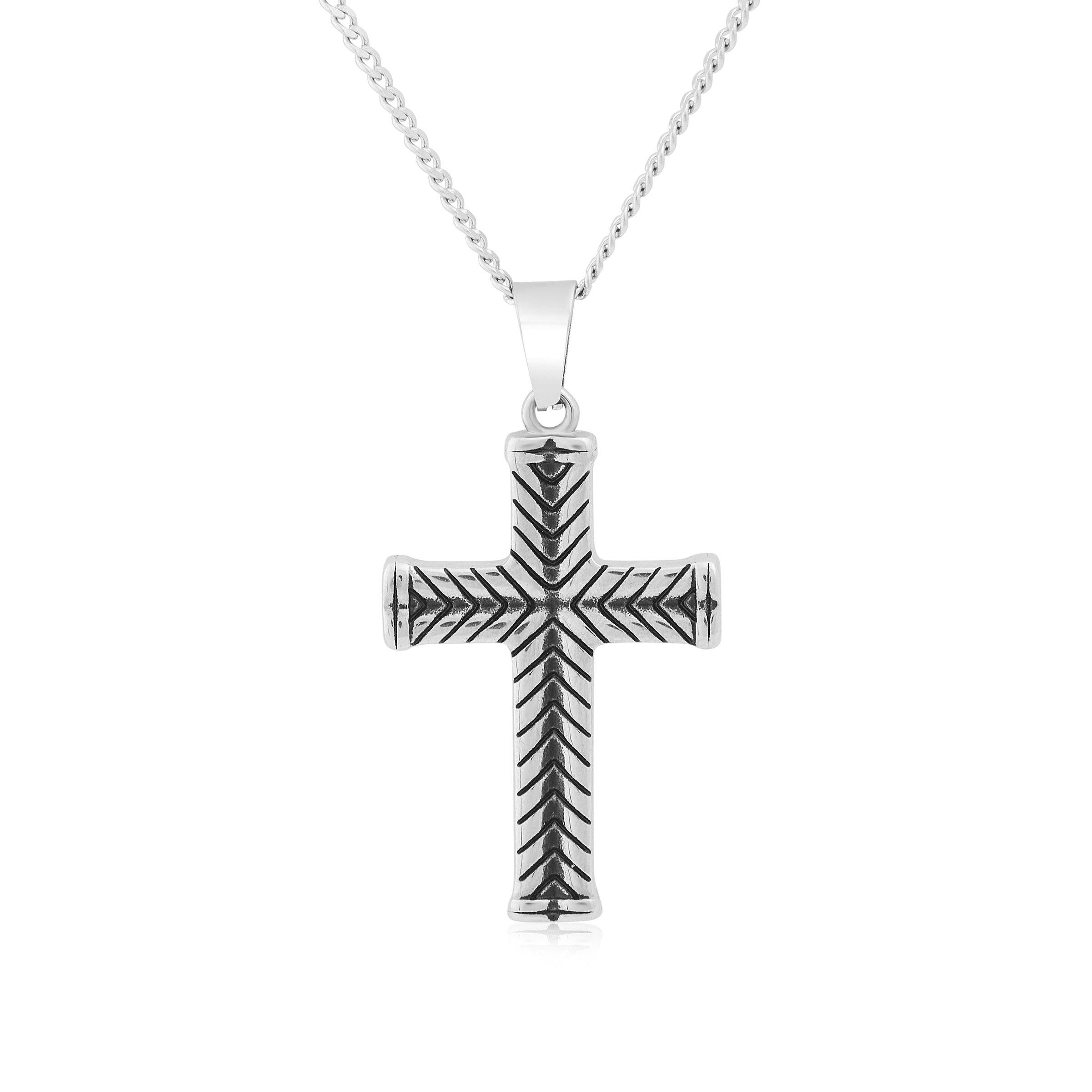 Textured Steel Cross (3134618) | Stainless Steel