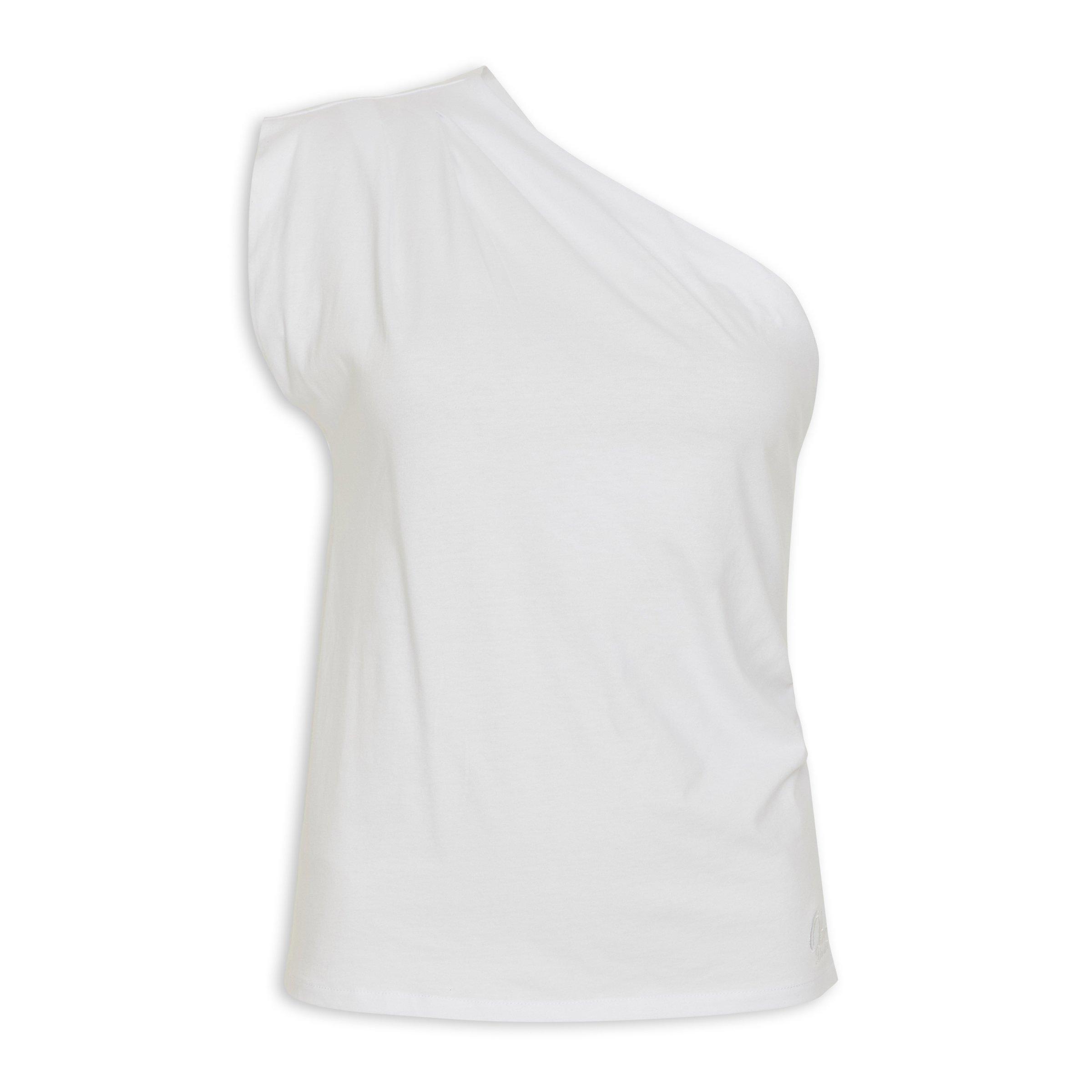 White One Shoulder Vest (3134778) | OUTBACK RED