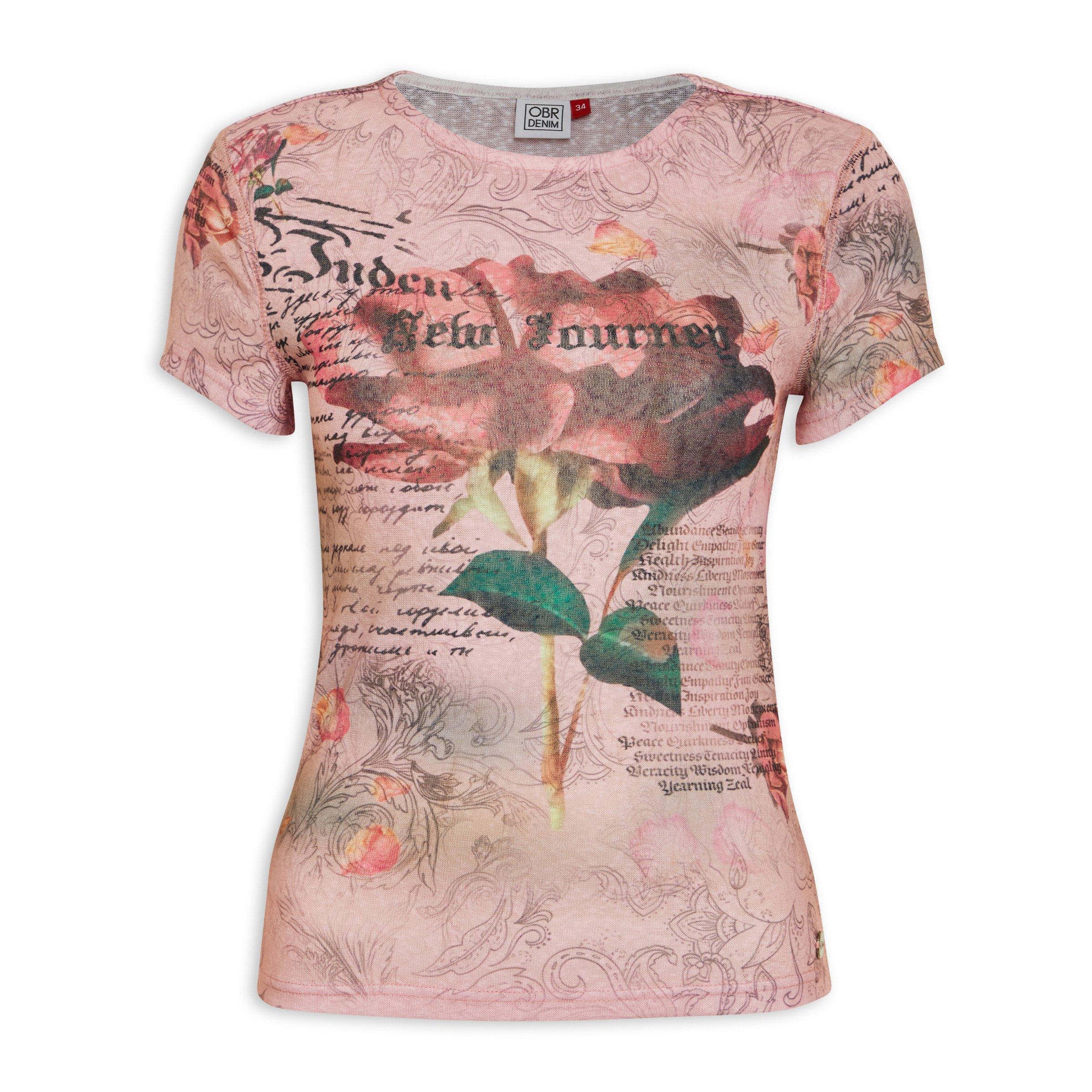 Rose Print T-shirt (3135124) | OUTBACK RED