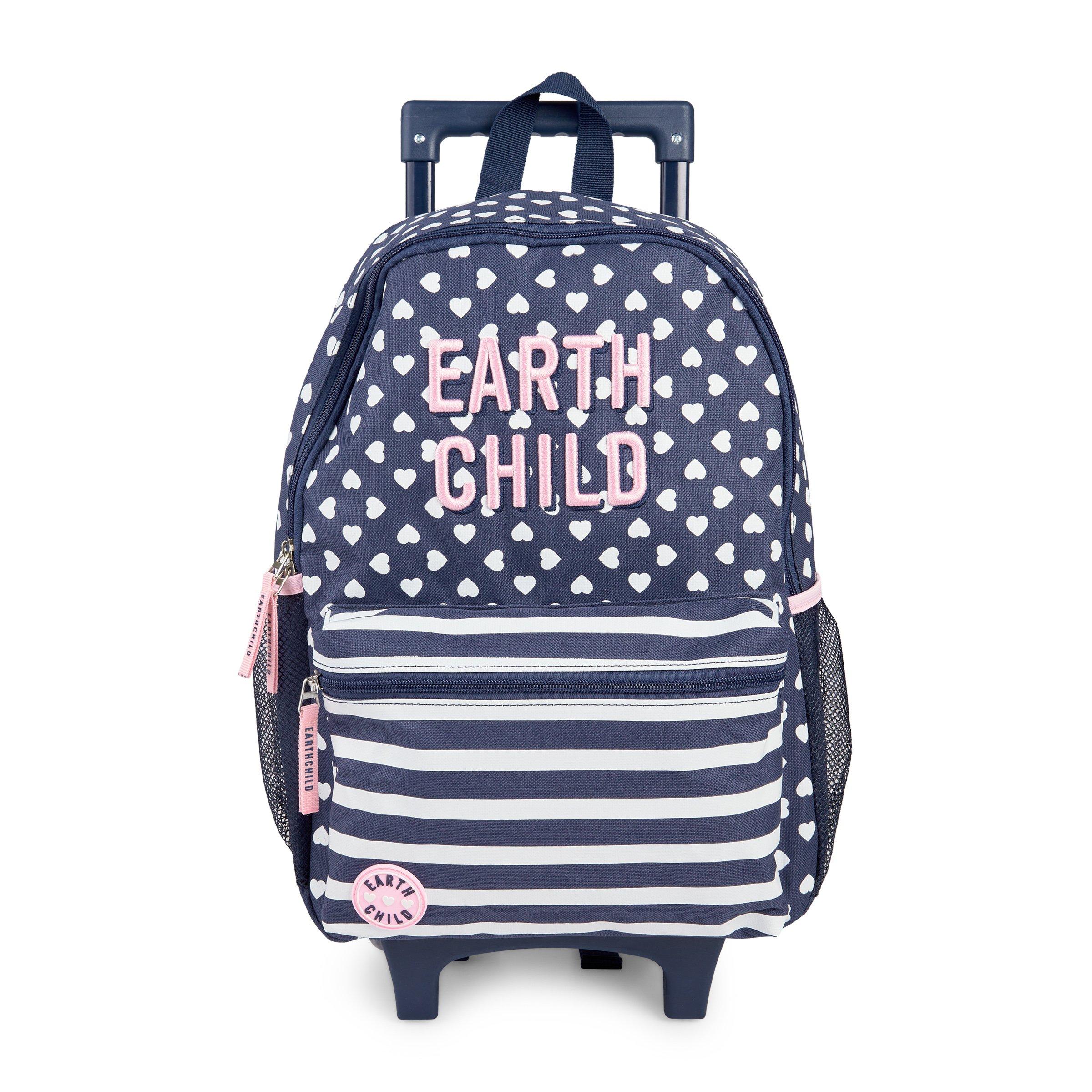 Kid Girl Heart Print Wheelie Backpack (3135638) | Earthchild