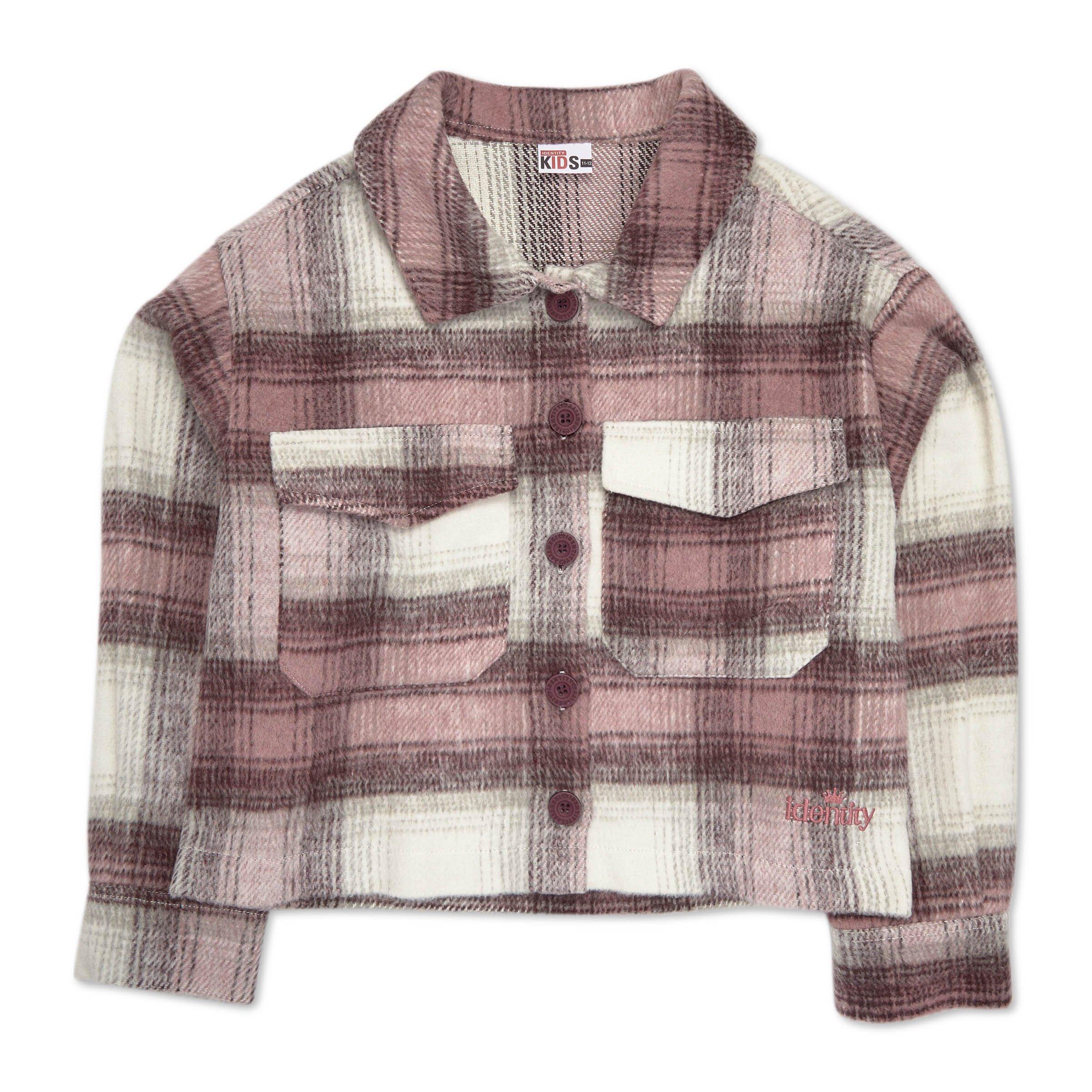 Girls Check Cropped Shacket (3136165) | Identity