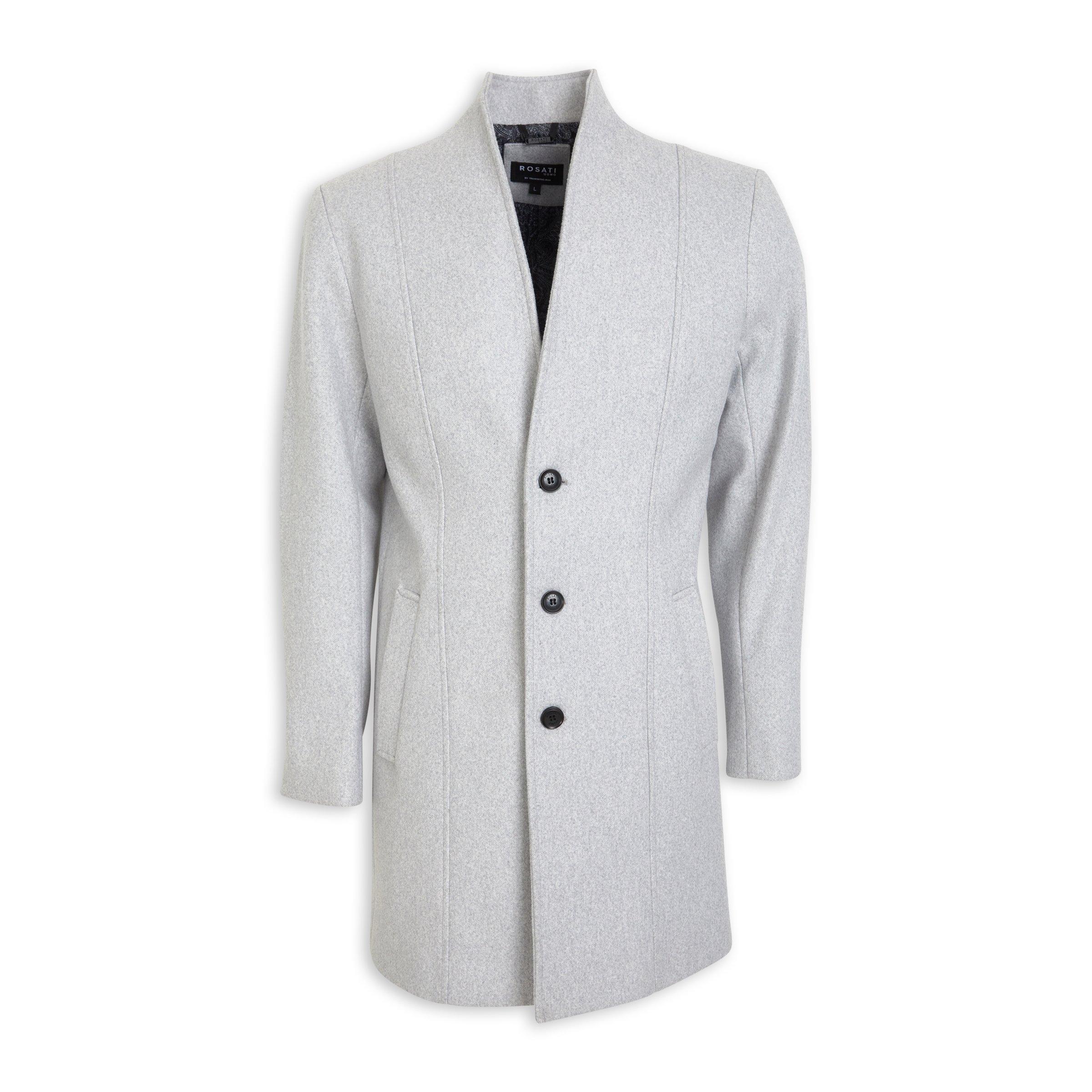Grey Melton Coat (3136253) | Rosati Uomo