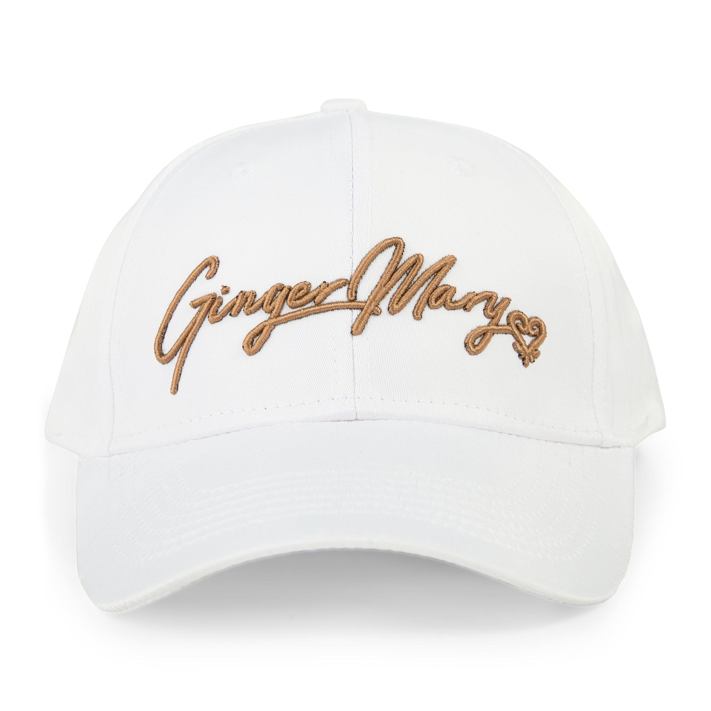 White Branded Peak Cap (3136377) | Ginger Mary