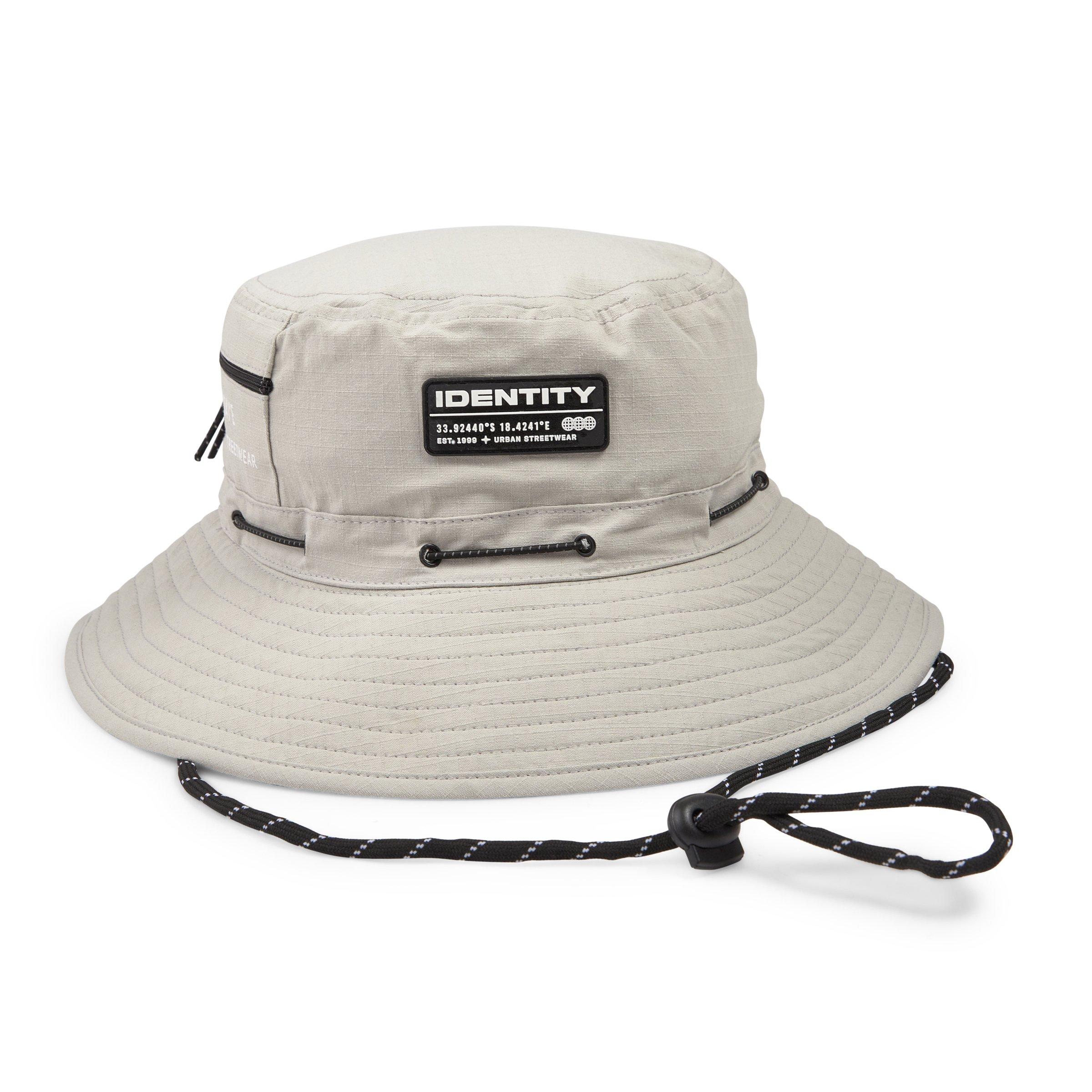 Grey Wide Brim Bucket Hat (3136684) | Identity