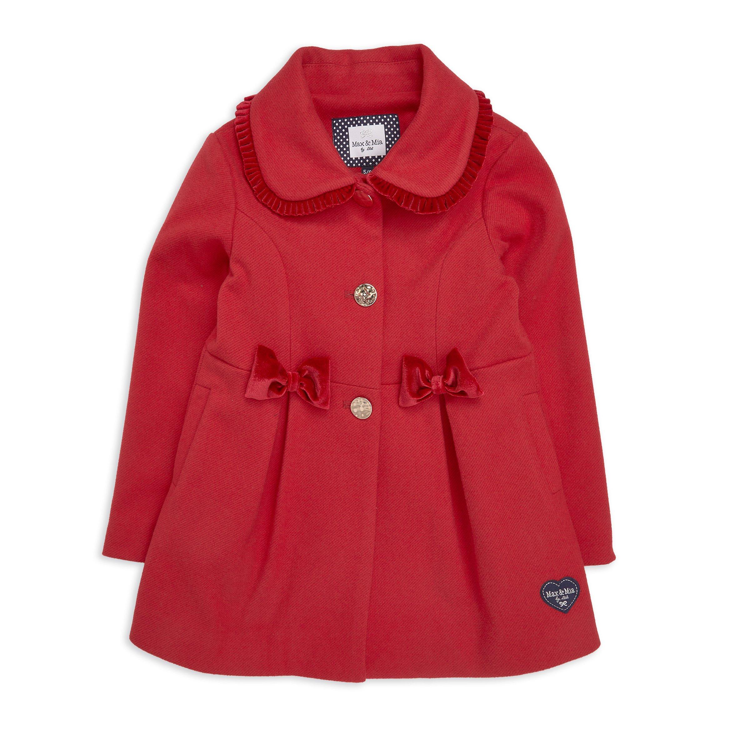 Kid Girls Red Melton Coat (3136882) | Max & Mia