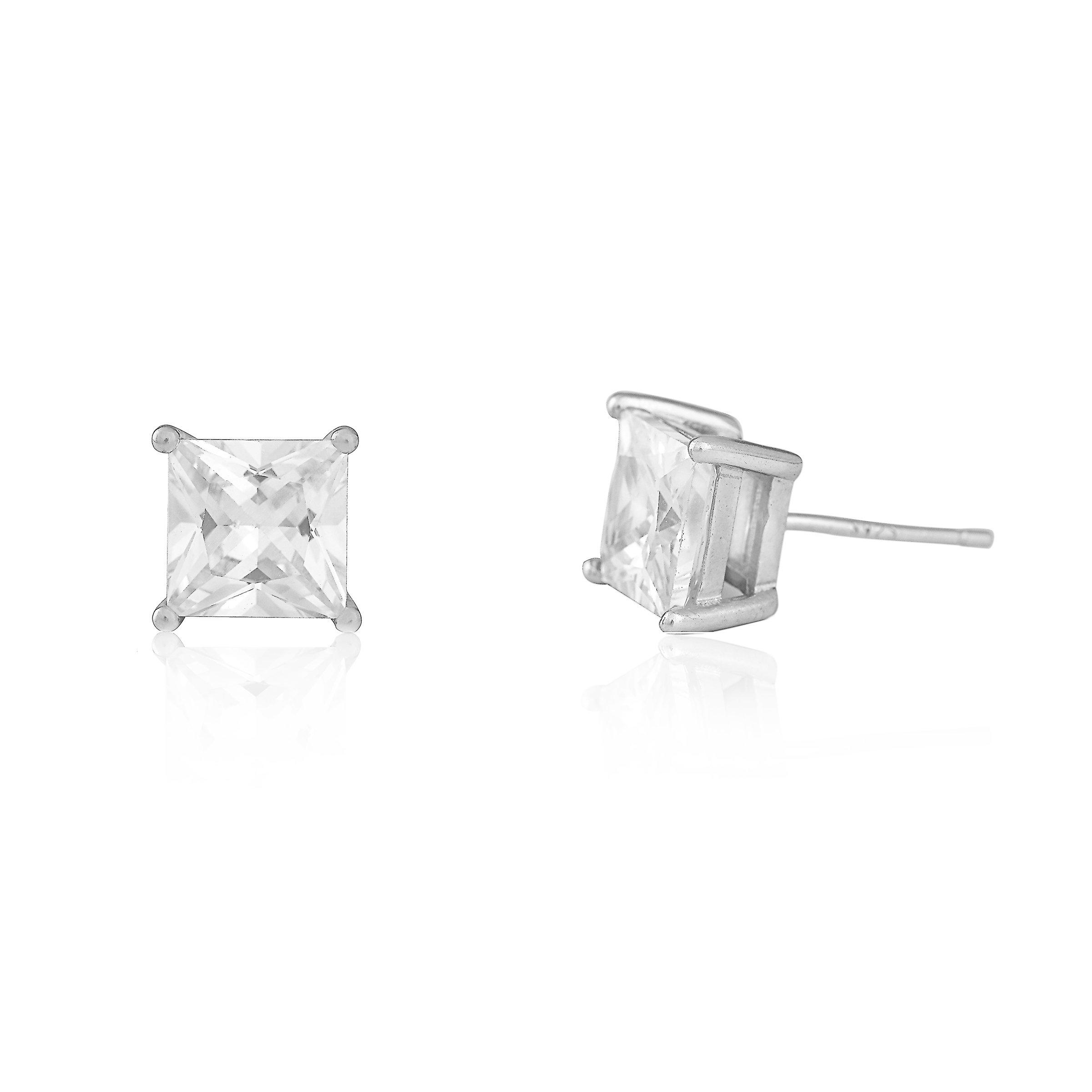 Sterling Silver 7mm Square CZ Stud (3138303) | Sterling Silver