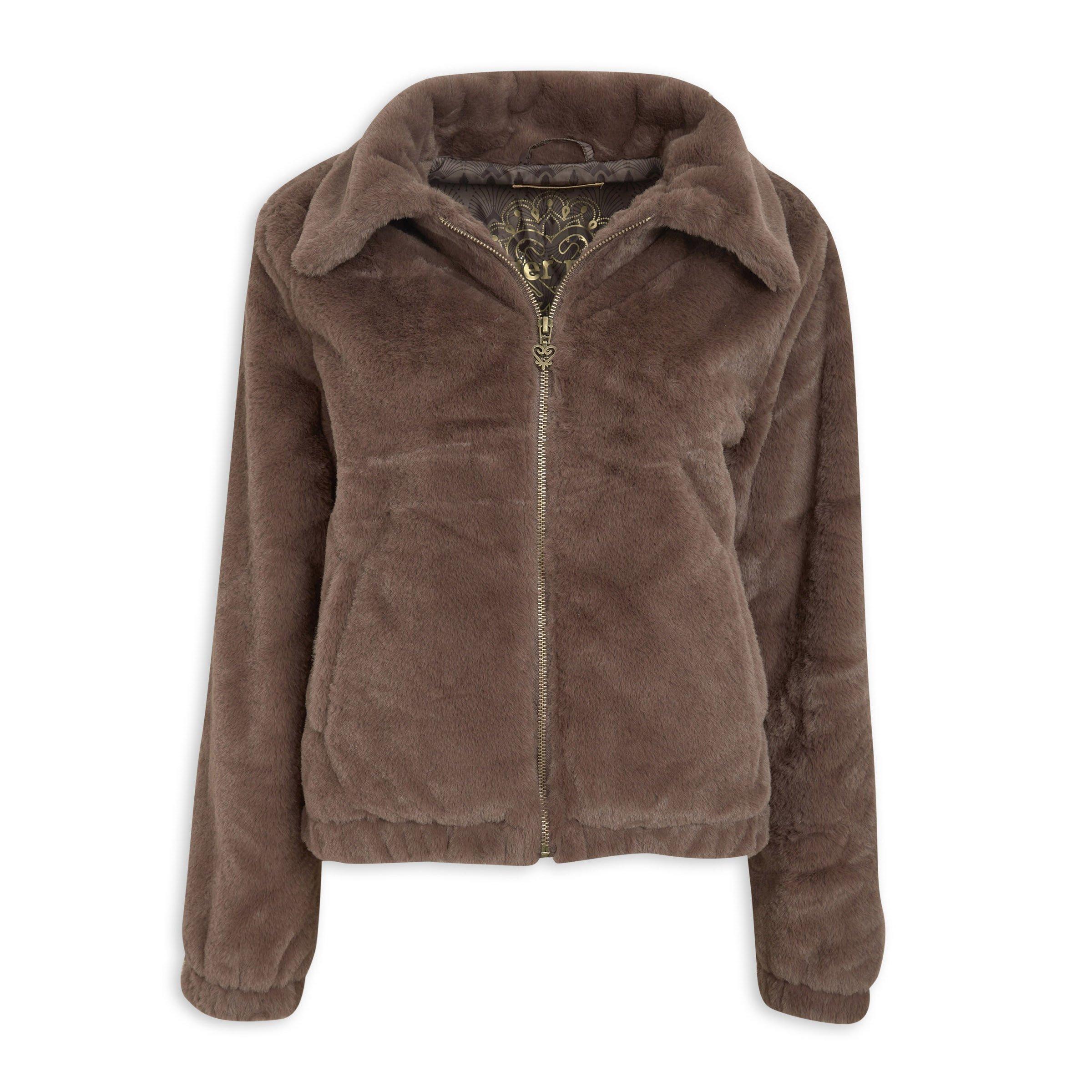 Brown Fluffy Jacket (3138501) | Ginger Mary