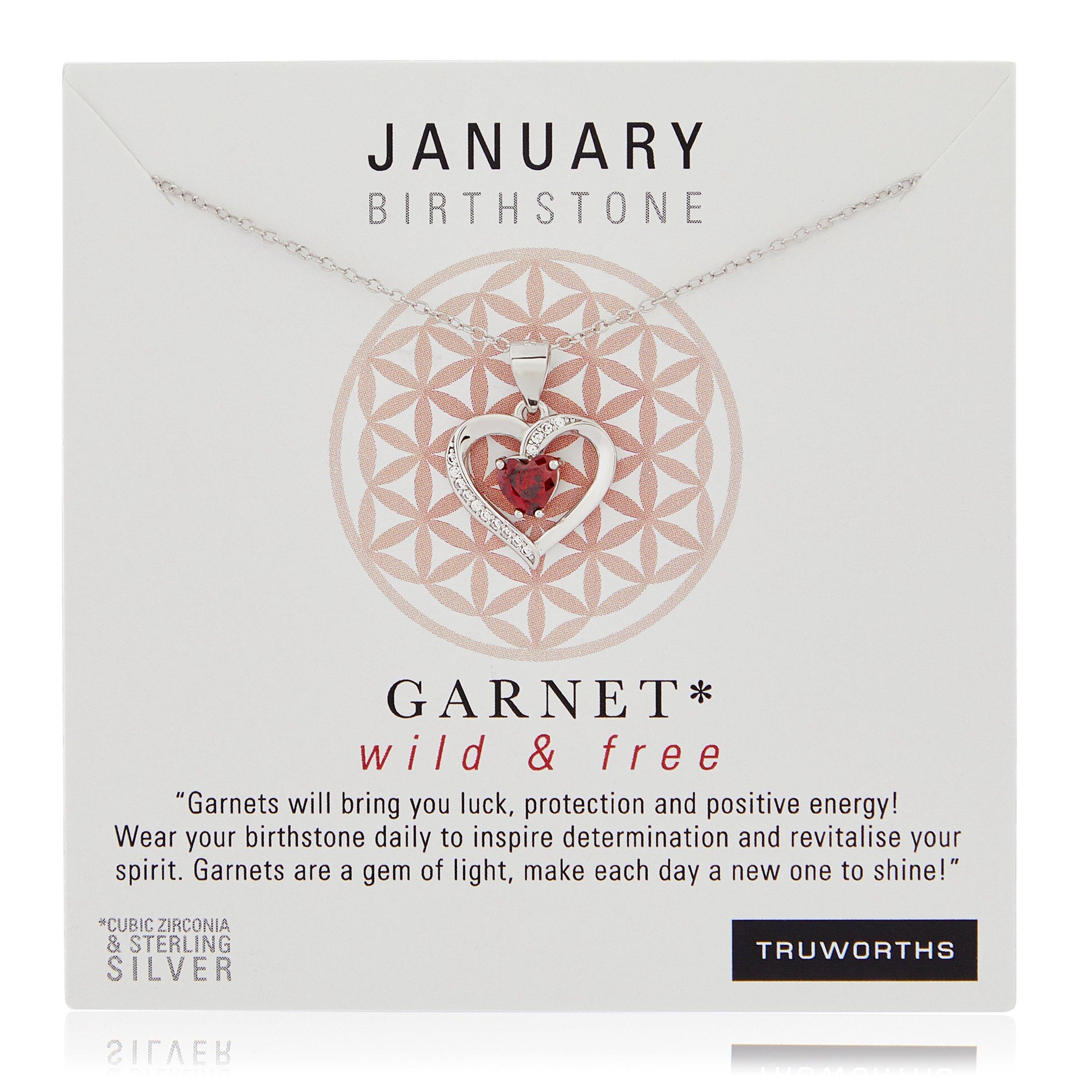 January Birthstone Heart Pendant (3138635) | Sterling Silver