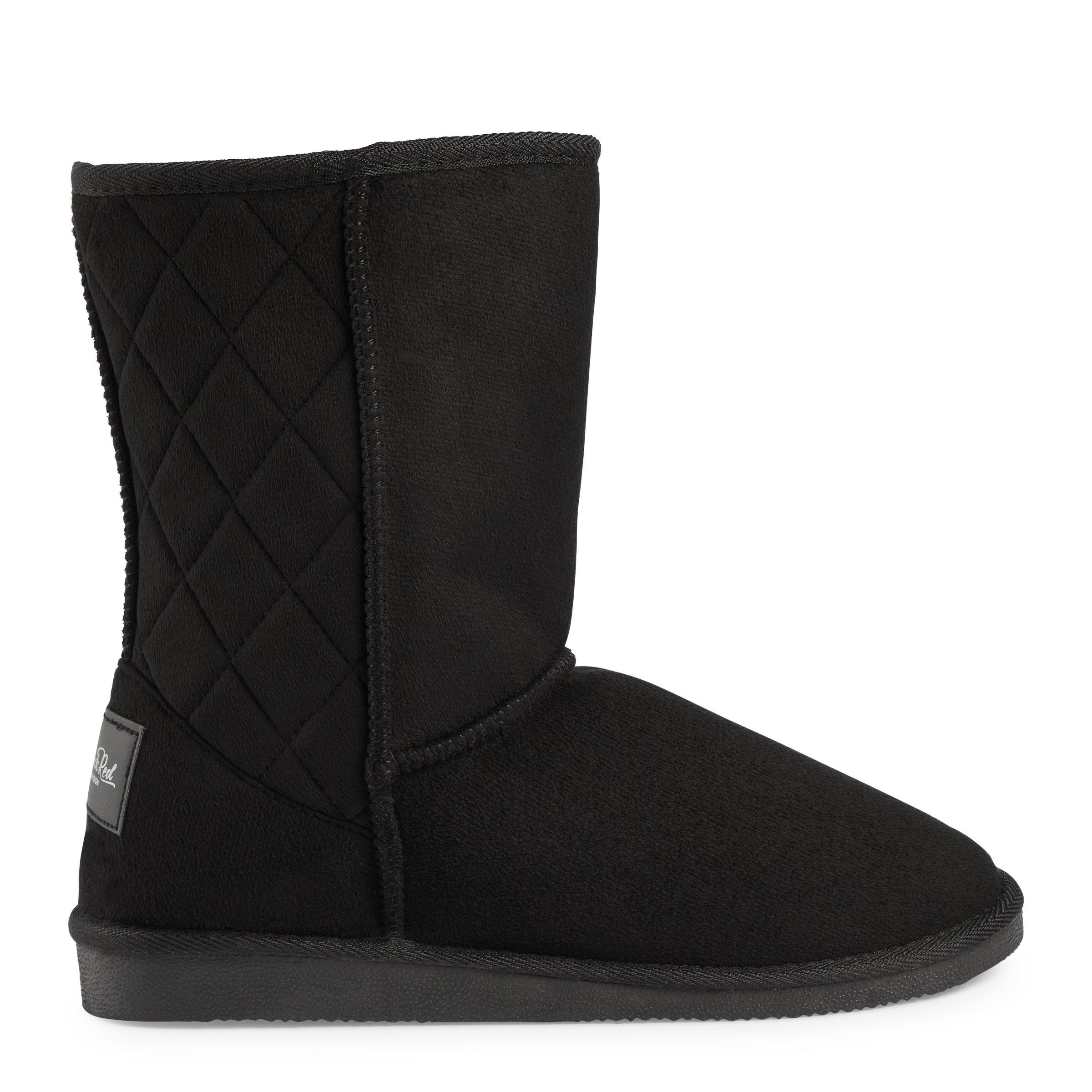 Black Microfibre Boots (3139490) | OUTBACK RED