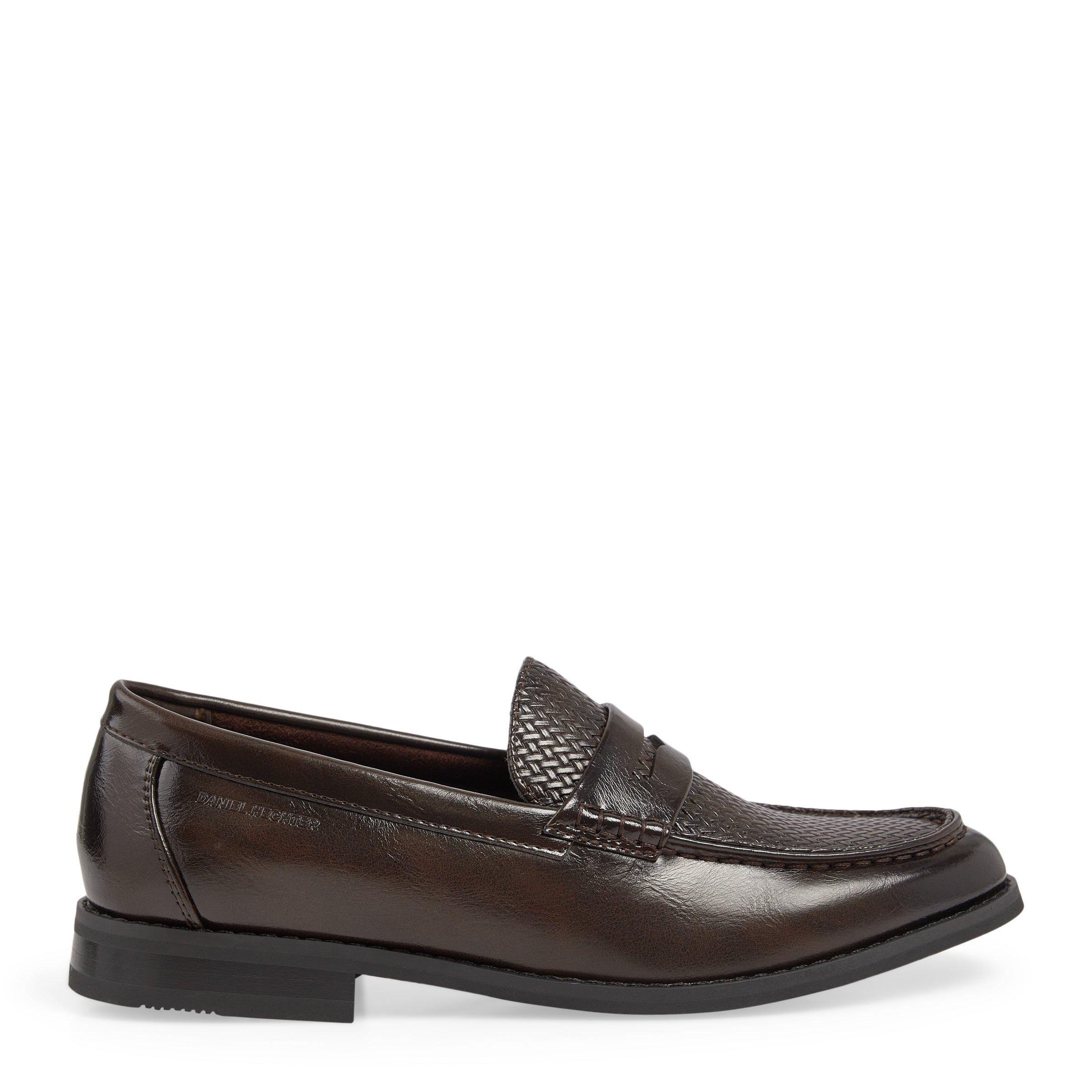 Brown Embossed Slip On Formal Shoes (3139506) | Daniel Hechter