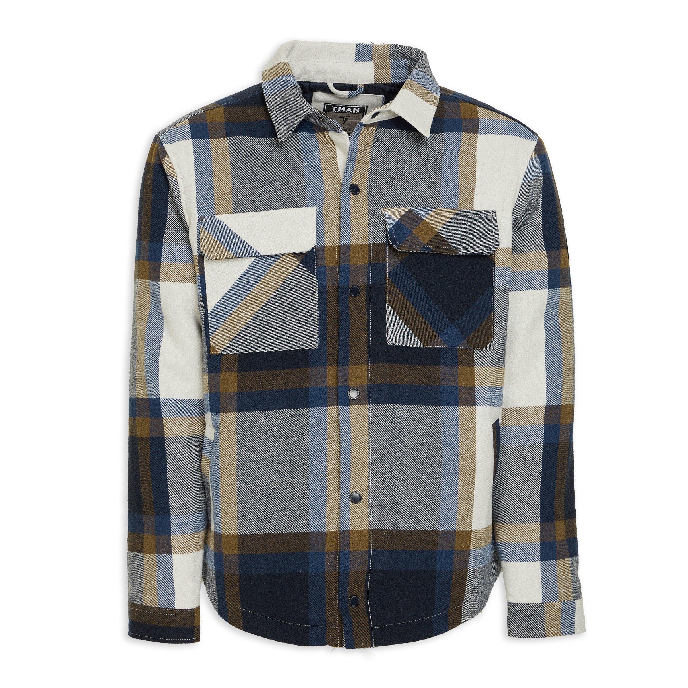 Blue Check Shacket (3139630) | Truworths Man