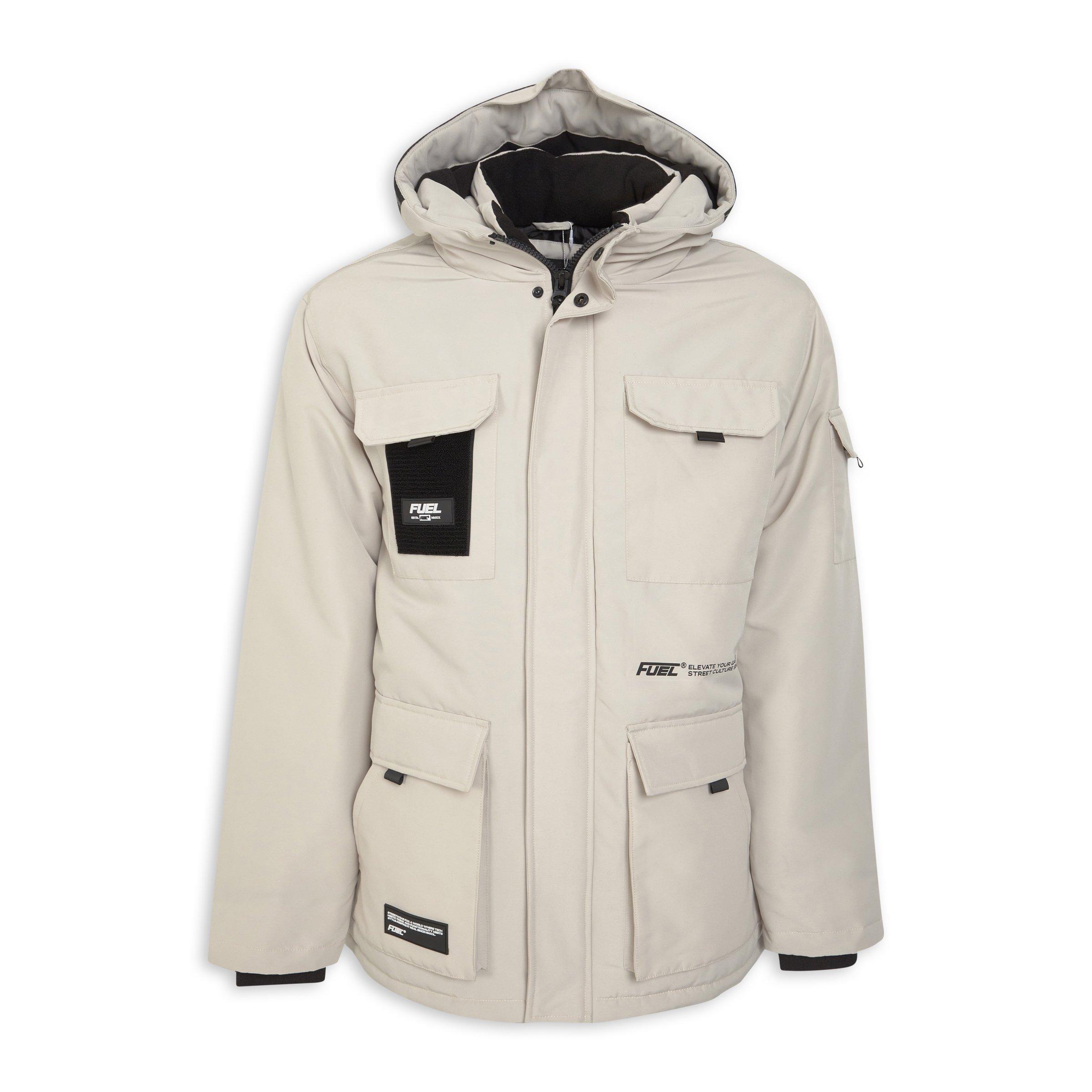 Beige Utility Parka Jacket (3139651) | Fuel