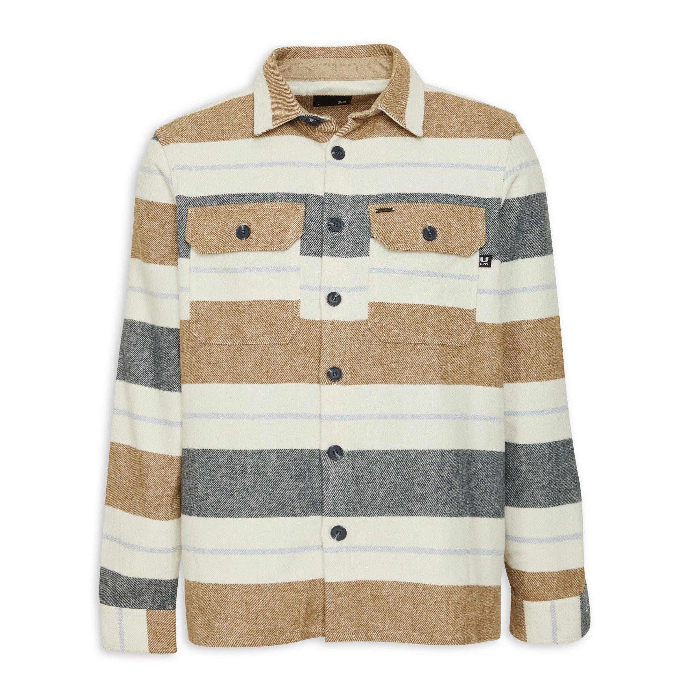 Stripe Shacket (3139782) | UZZI