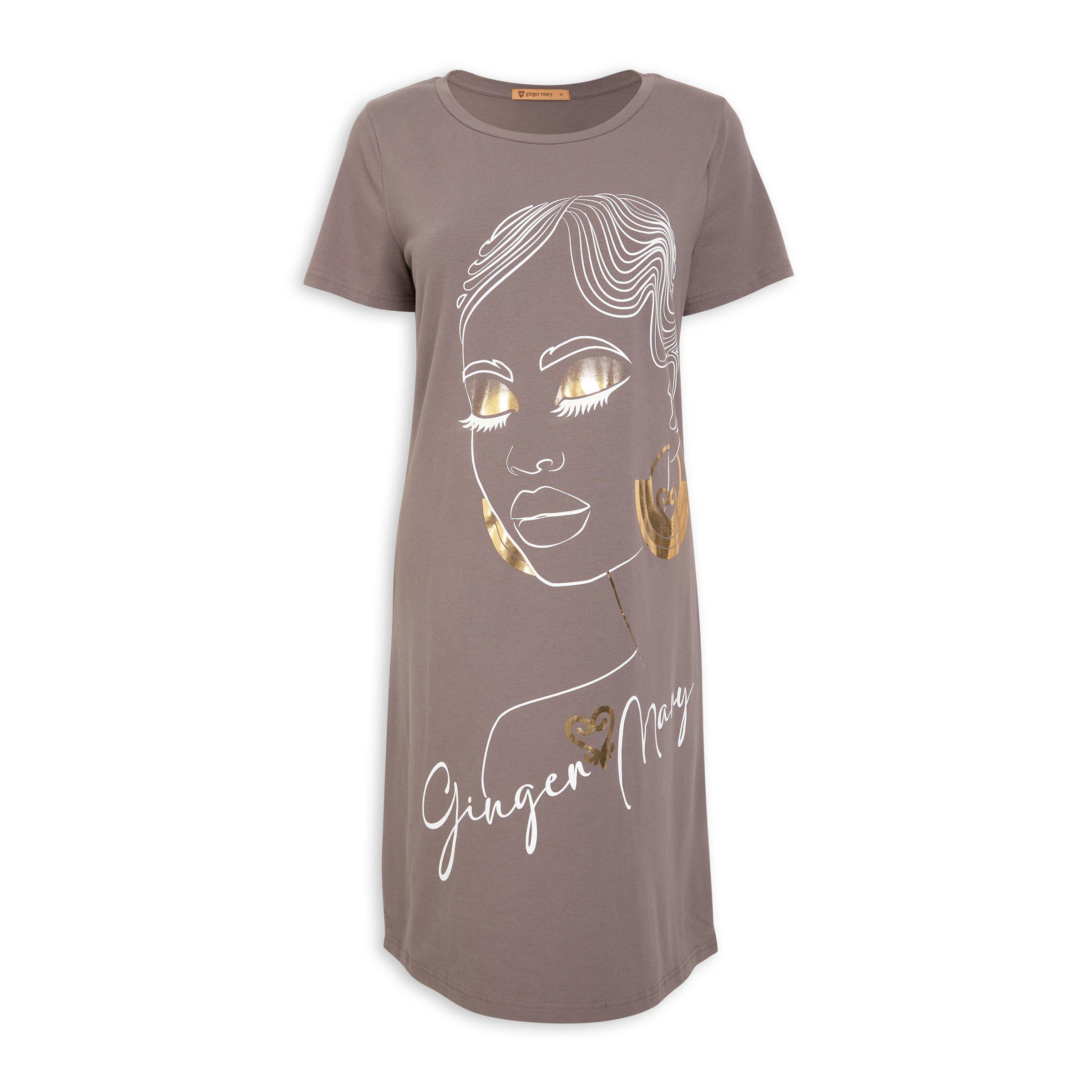Brown T-shirt Dress (3139797) | Ginger Mary