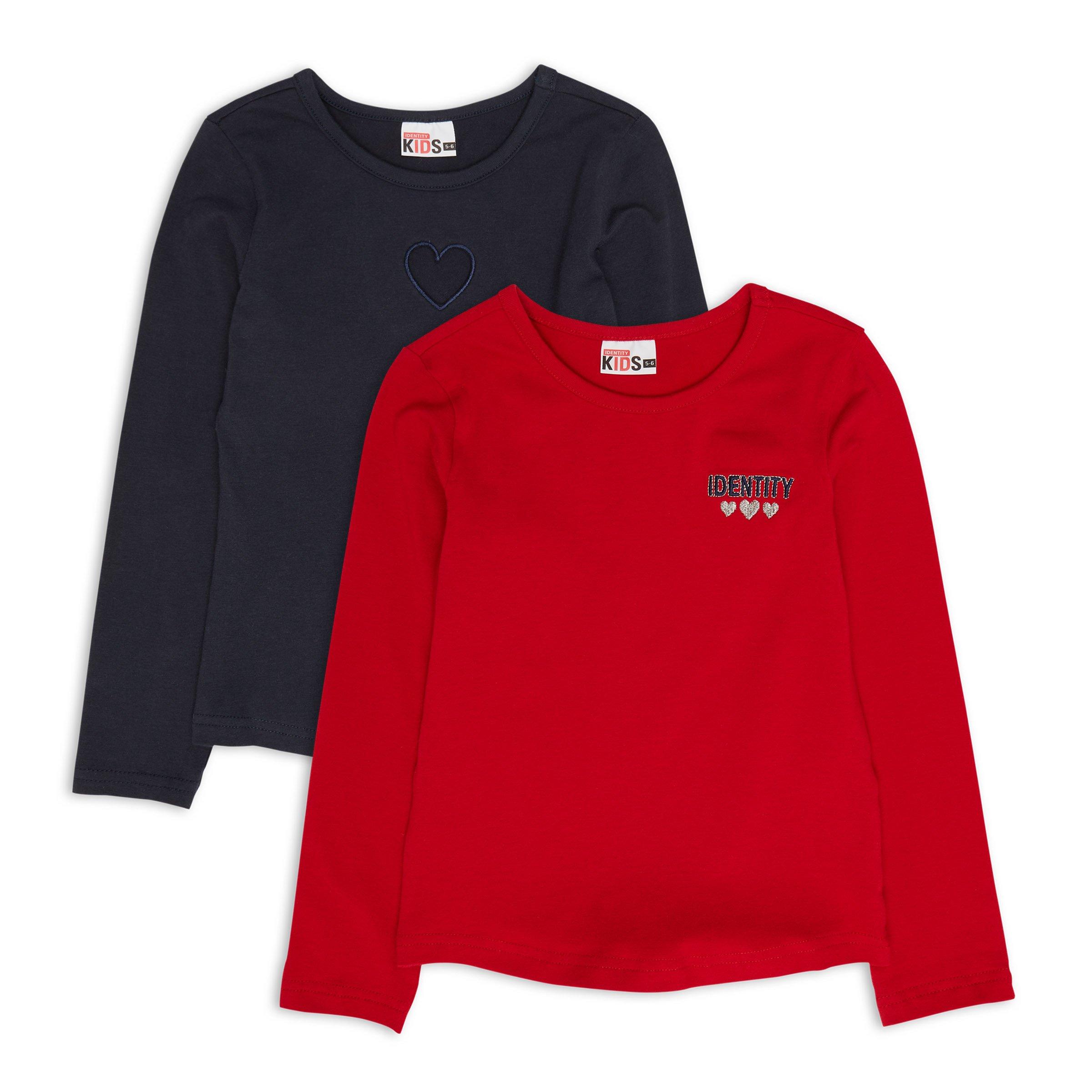 2-pack Kid Girl Long Sleeve T-shirts (3139999) | Identity