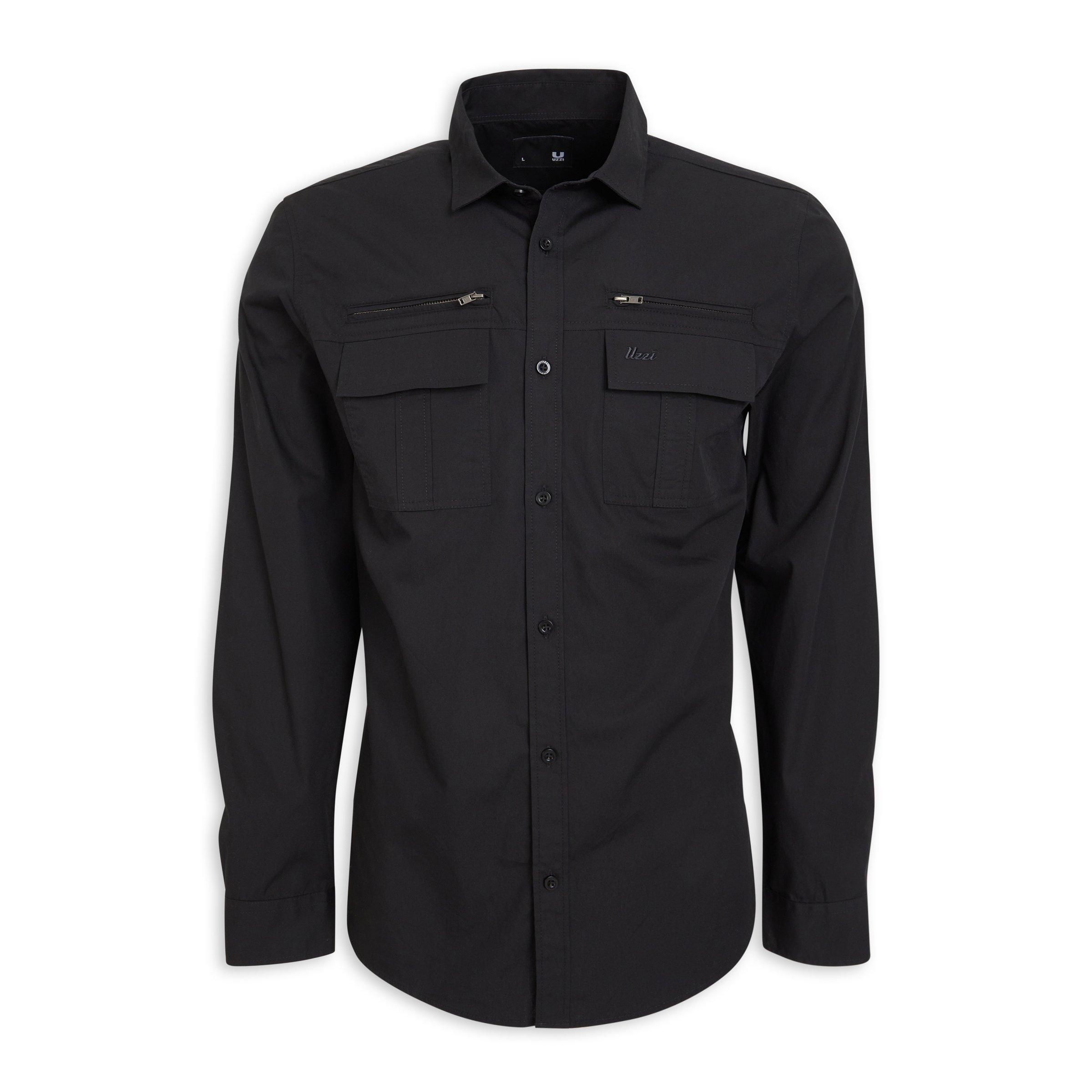 Black Utility Shirt (3140128) | UZZI