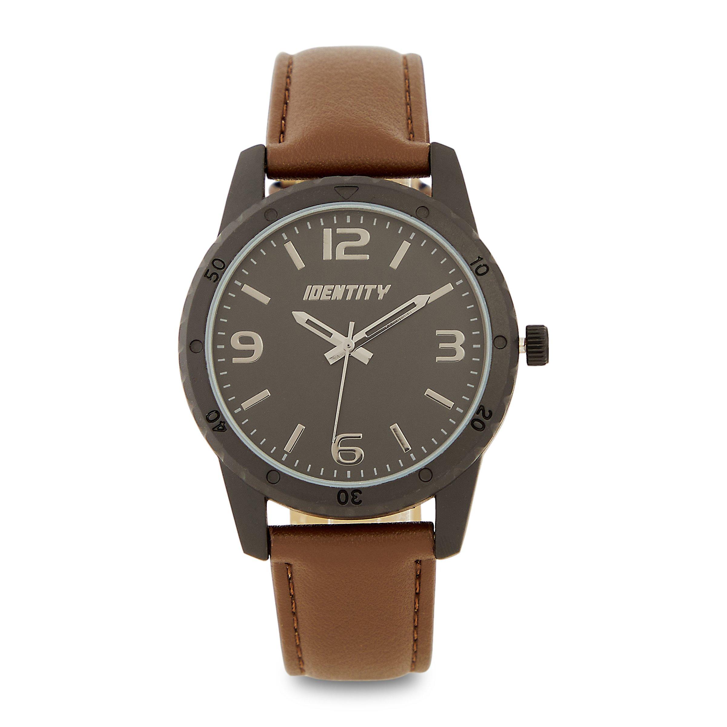 Brown Pu Strap Watch (3140143) | Identity