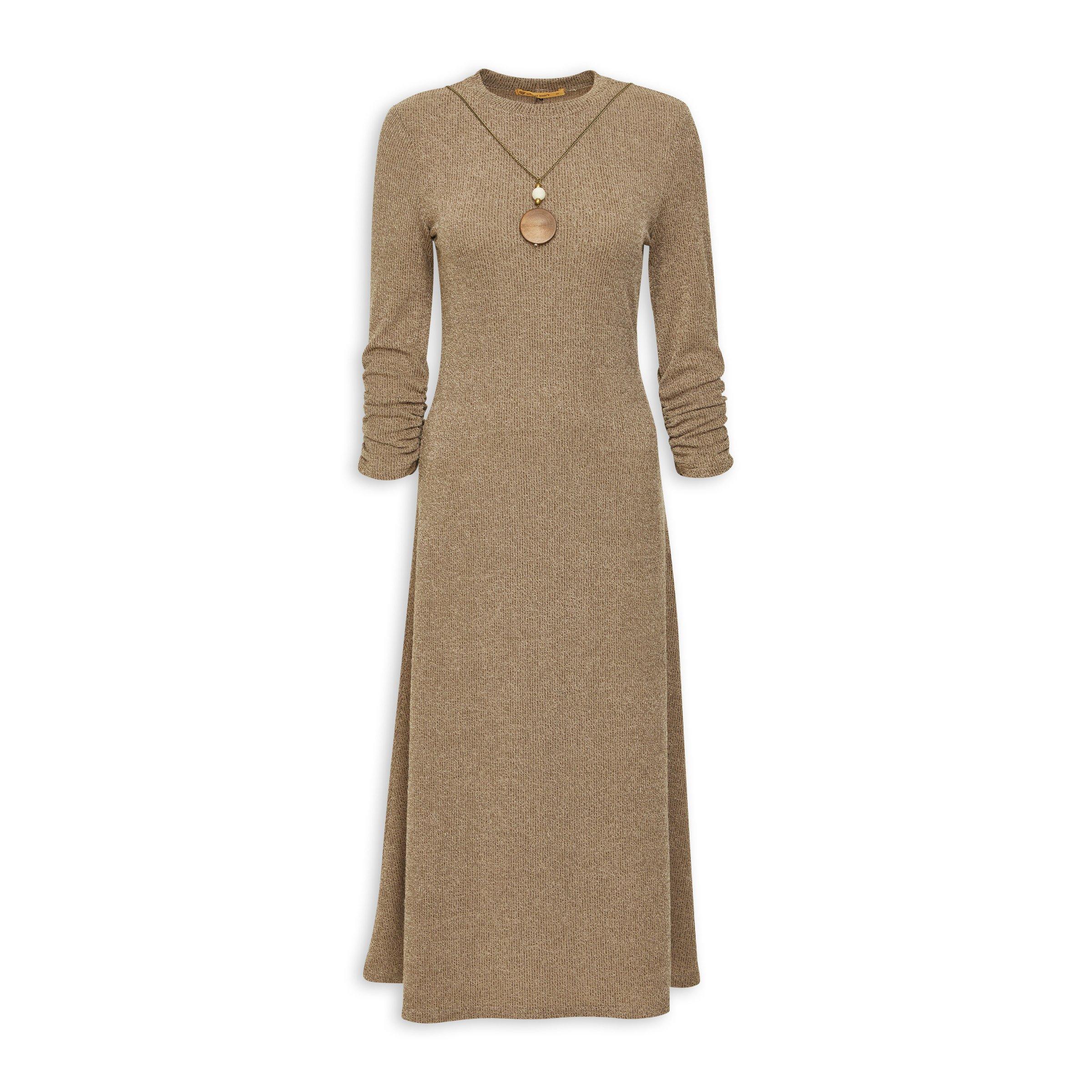 Beige Column Dress (3140429) | Ginger Mary