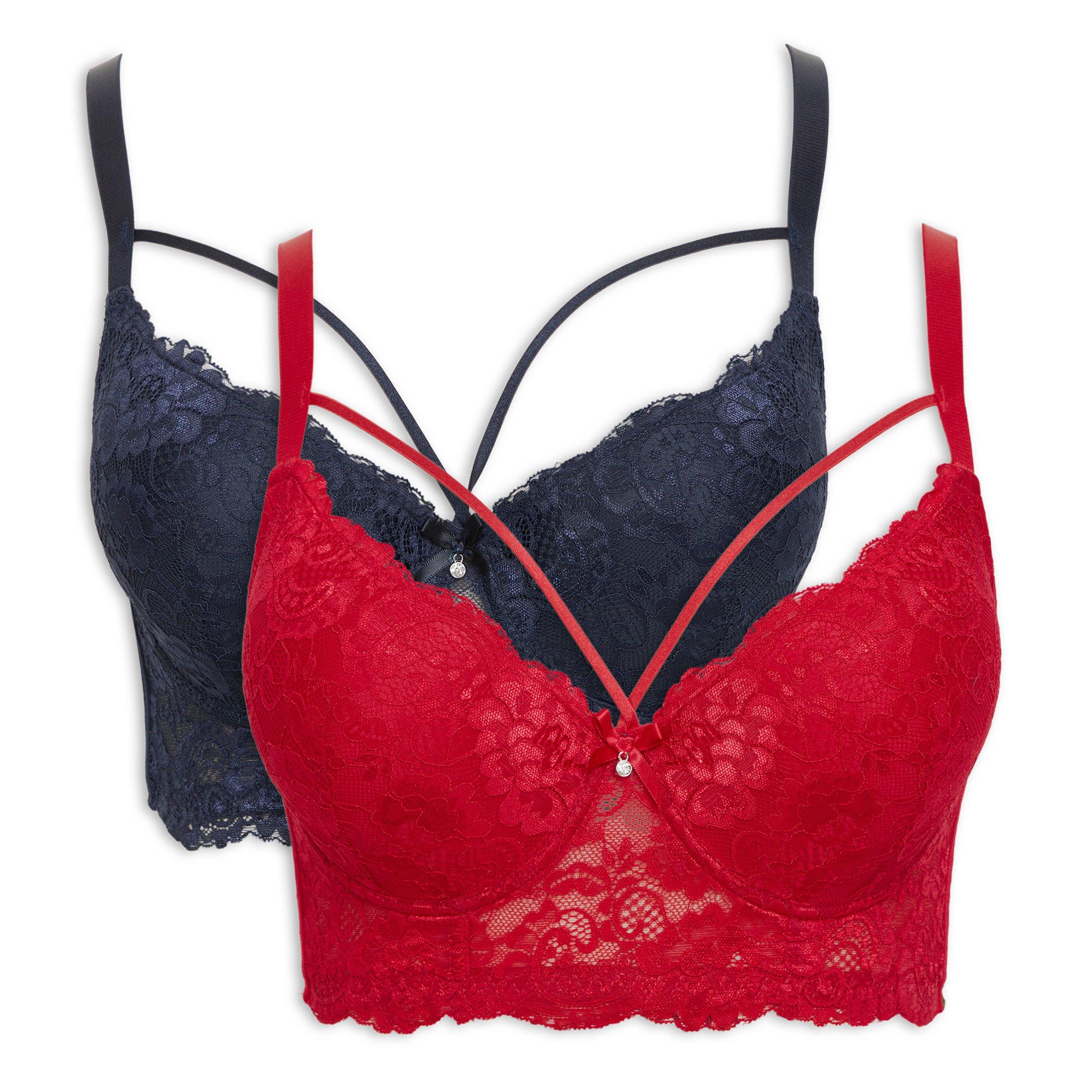 2 Pack Padded Plunge Bras 3140464 Identity