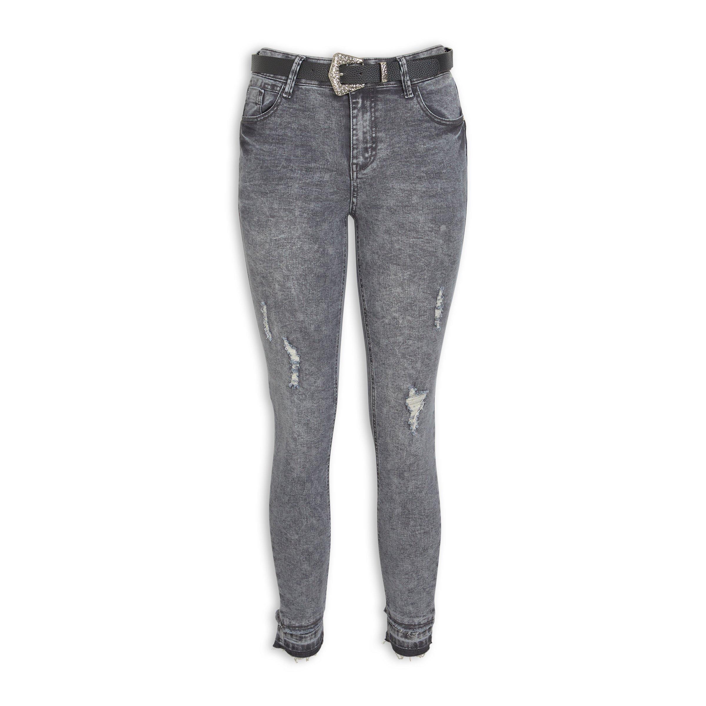 Grey Belted Skinny Jeans (3140875) | Identity