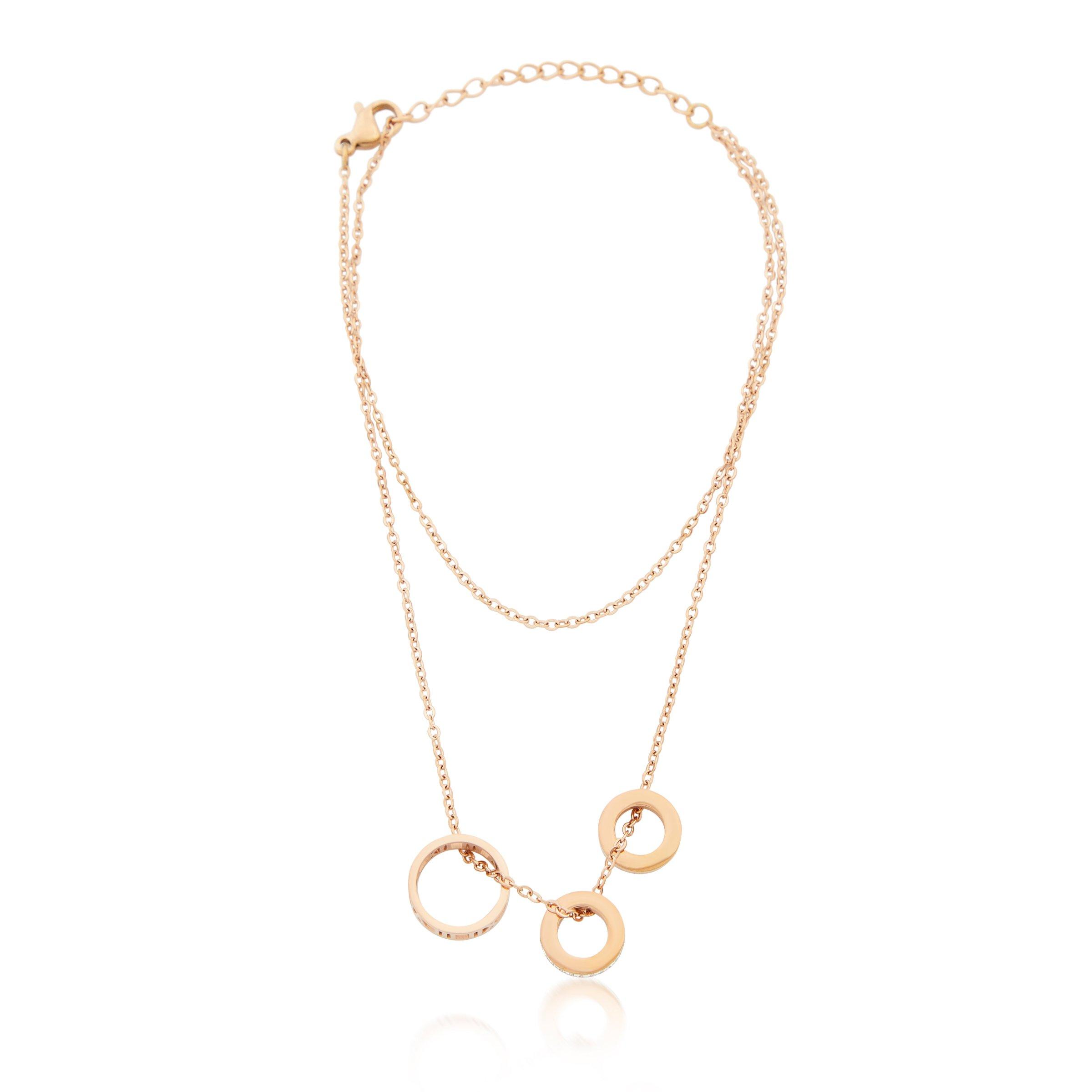 Multi Ring Pendant Necklace (3141021) | Stainless Steel