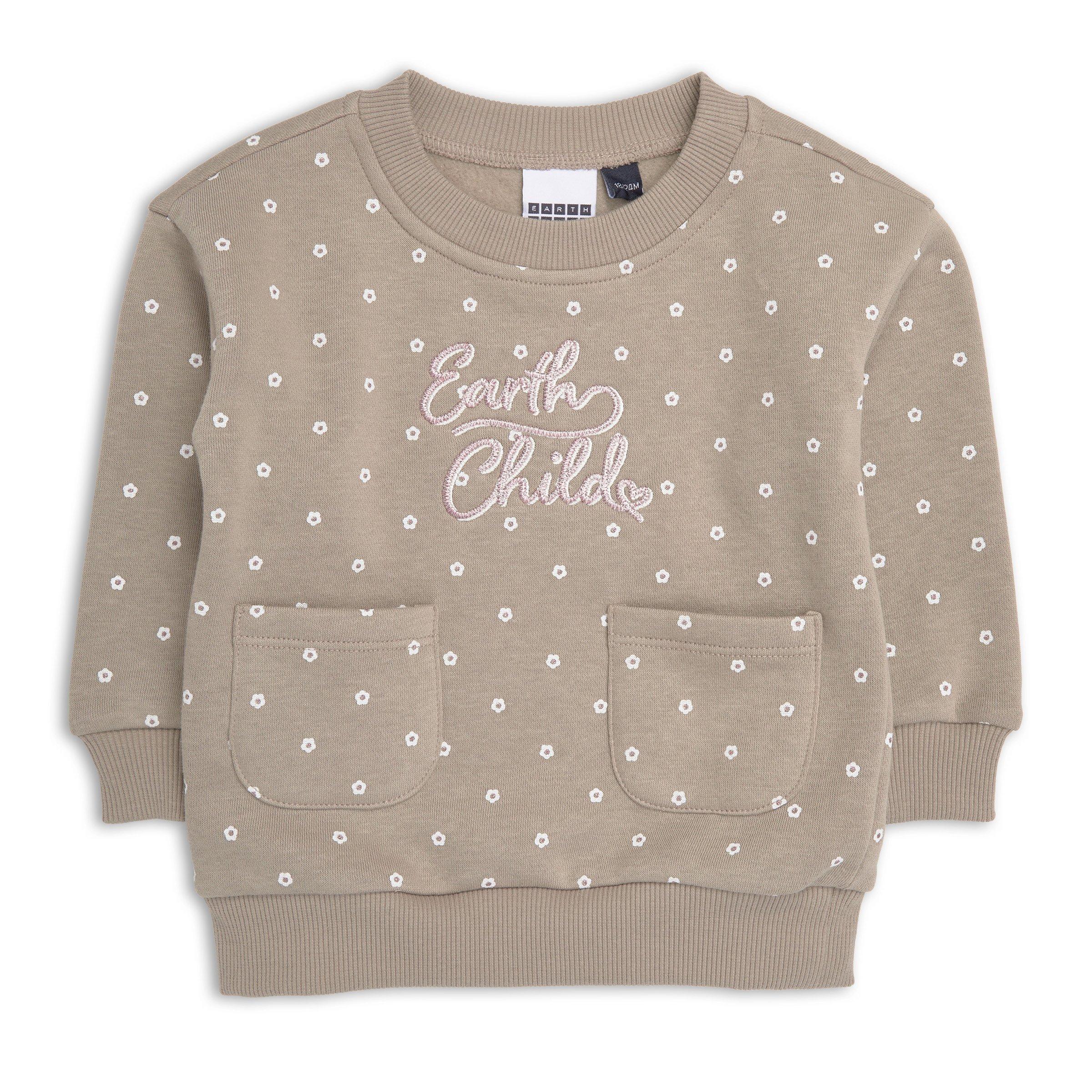 Baby Girls Beige Sweat Top (3141083) | Earthchild