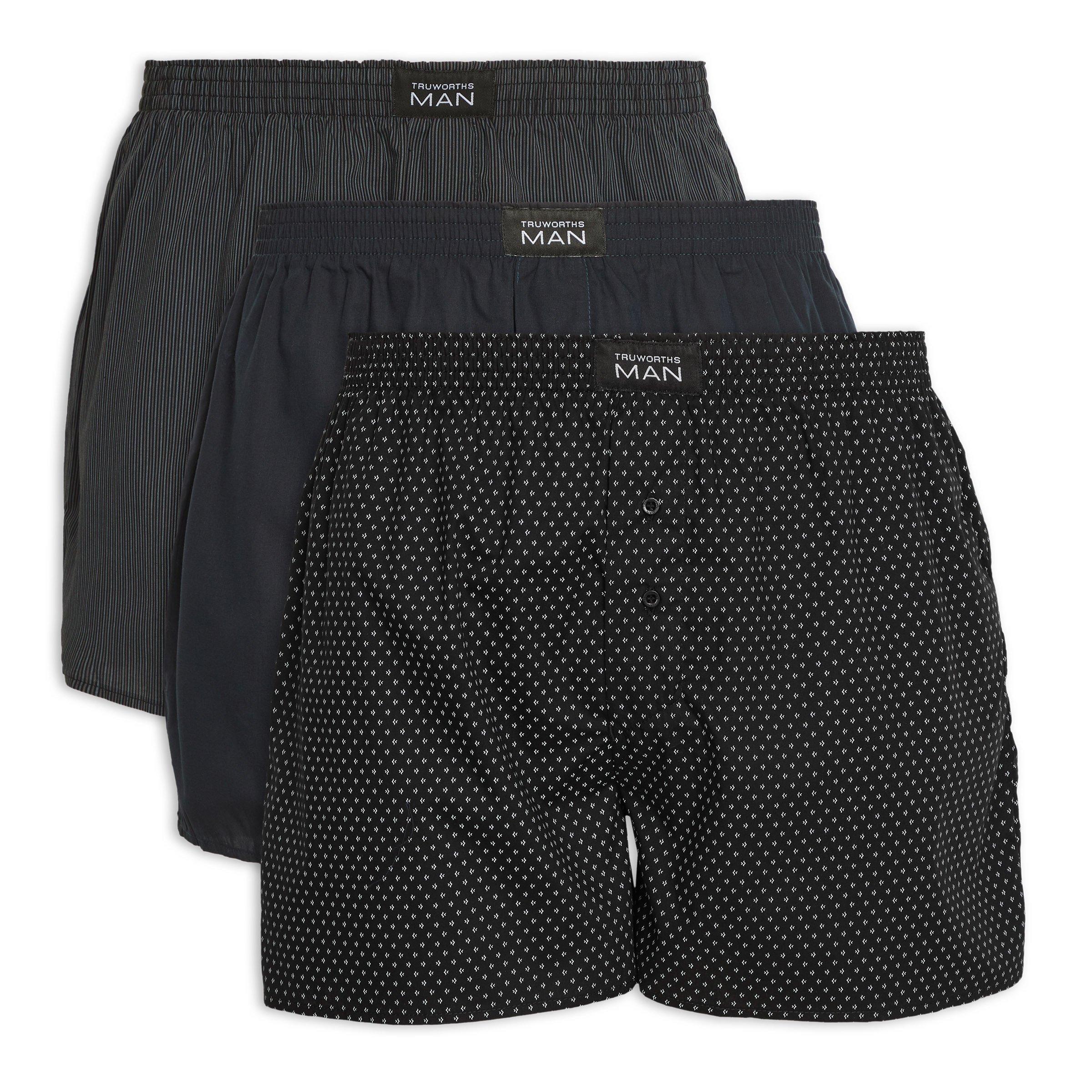 3-pack Black Boxers (3141650) | Truworths Man