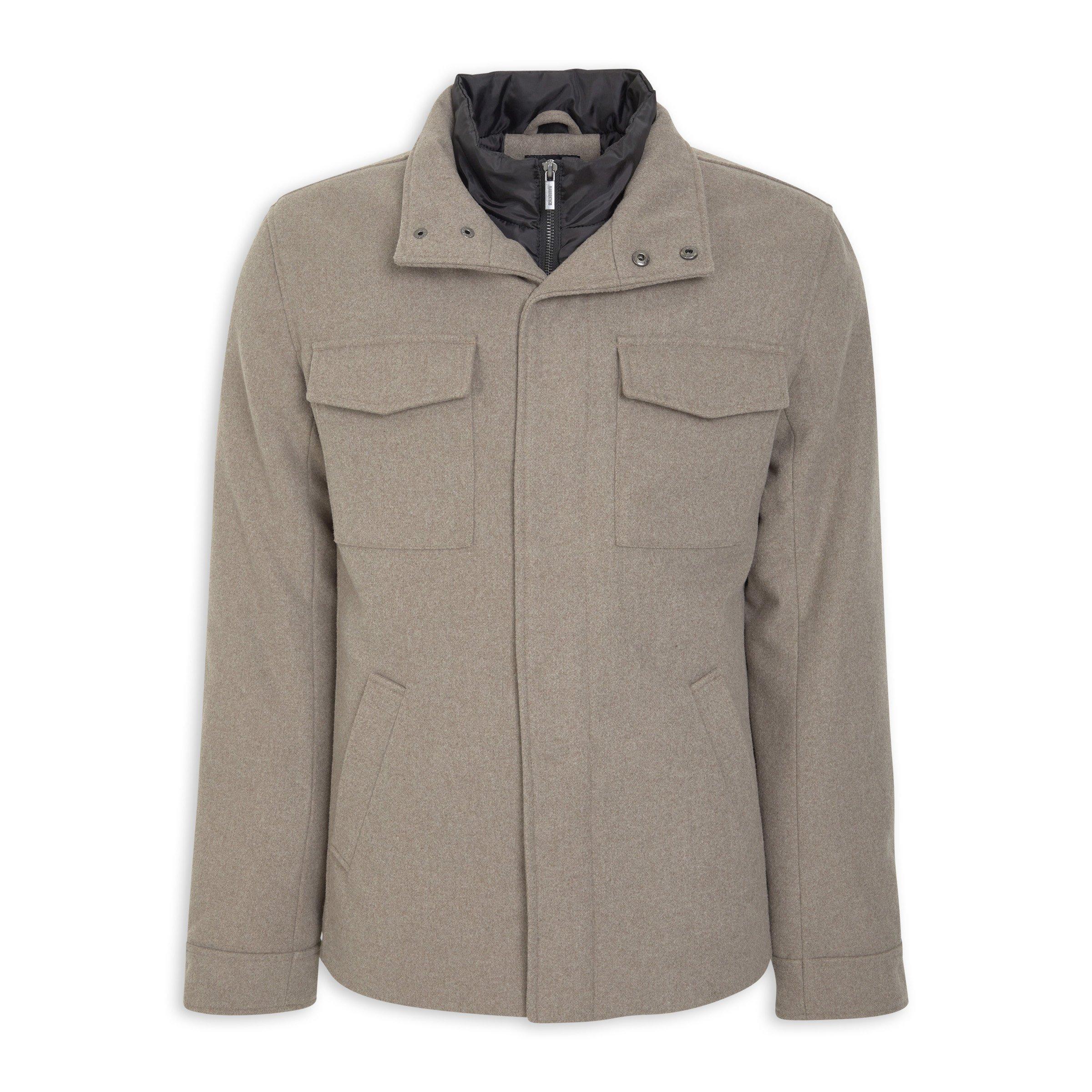 Brown Zip-through Melton Jacket (3141839) | Identity