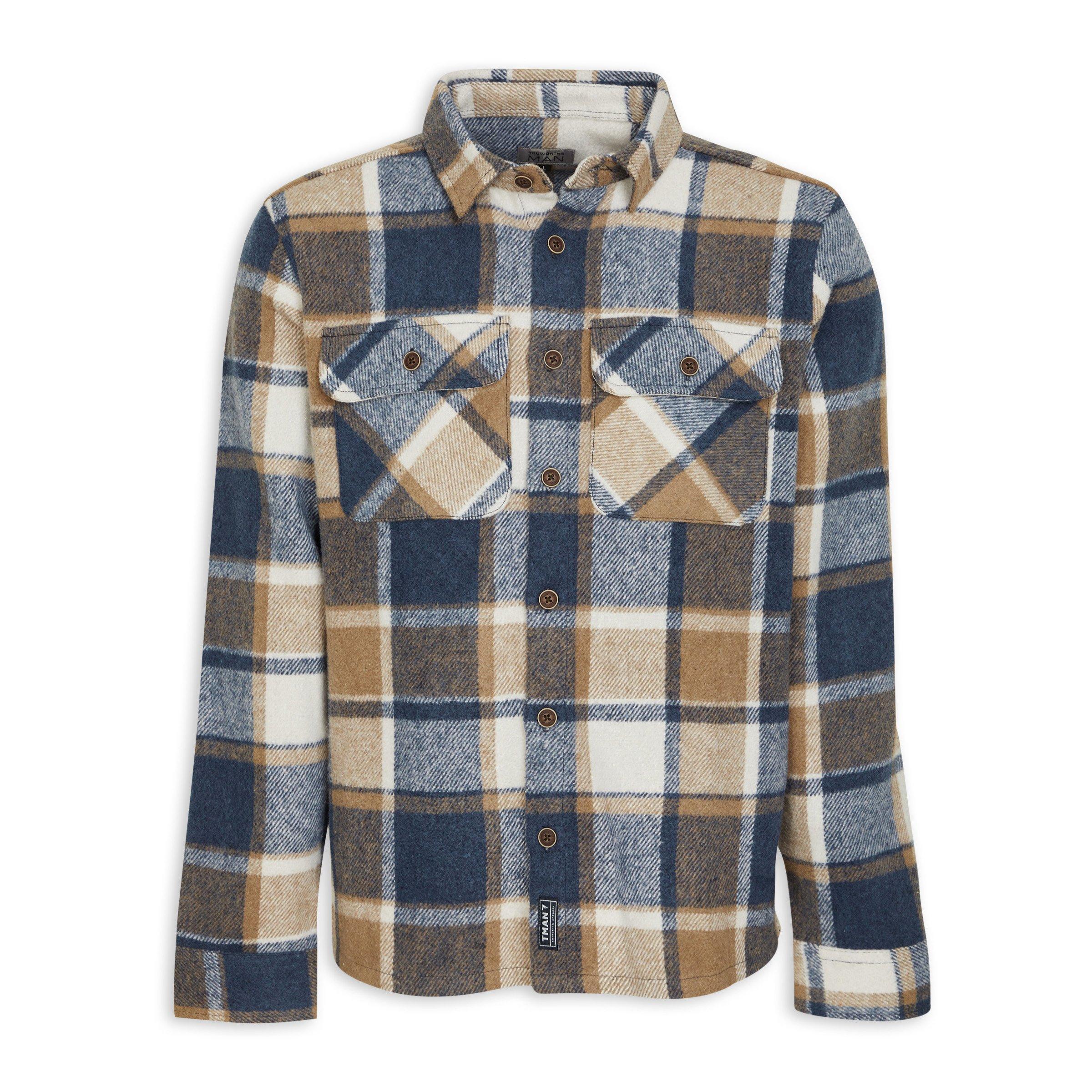 Blue & Beige Check Shirt (3141874) | Truworths Man
