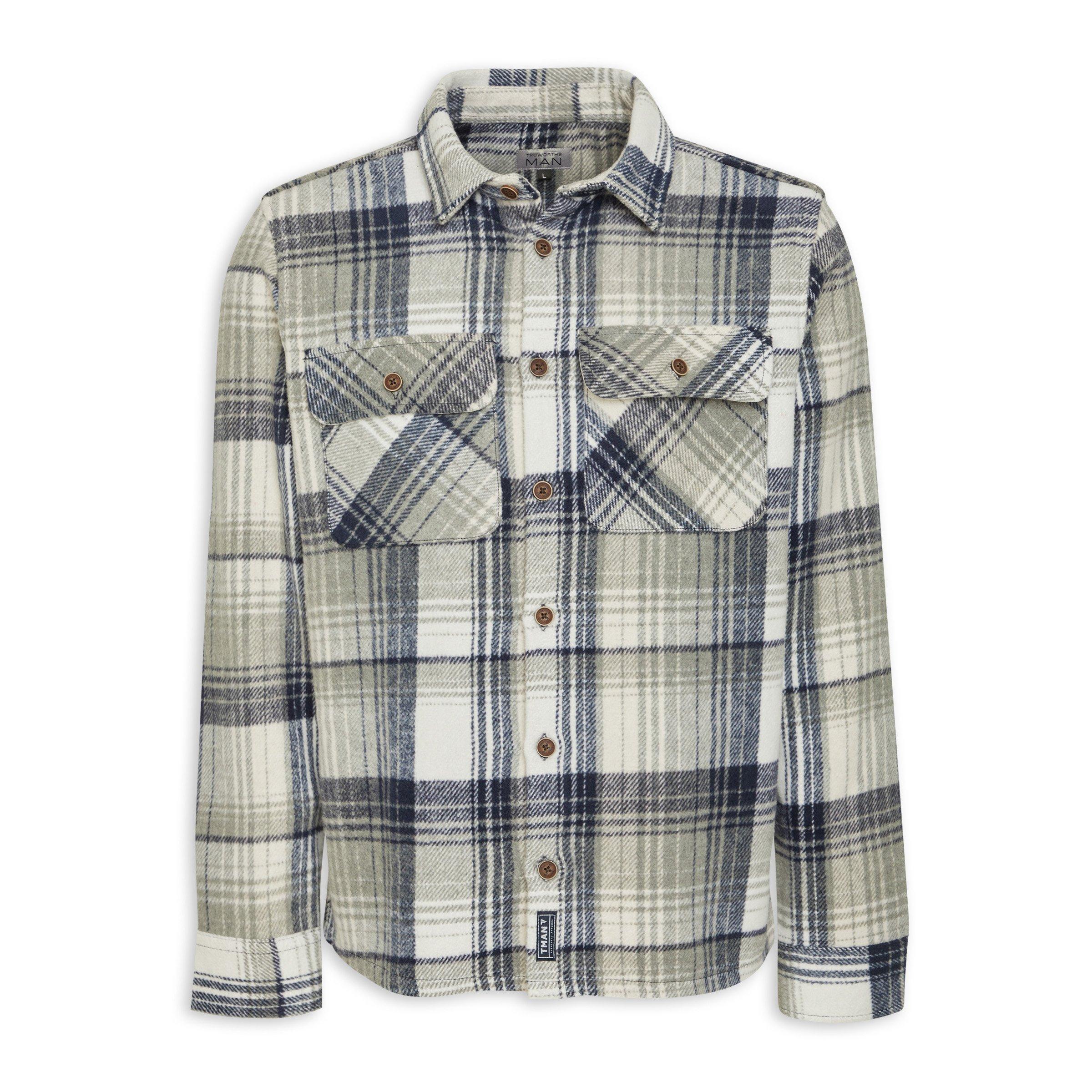 Blue & Grey Check Shacket (3141896) | Truworths Man