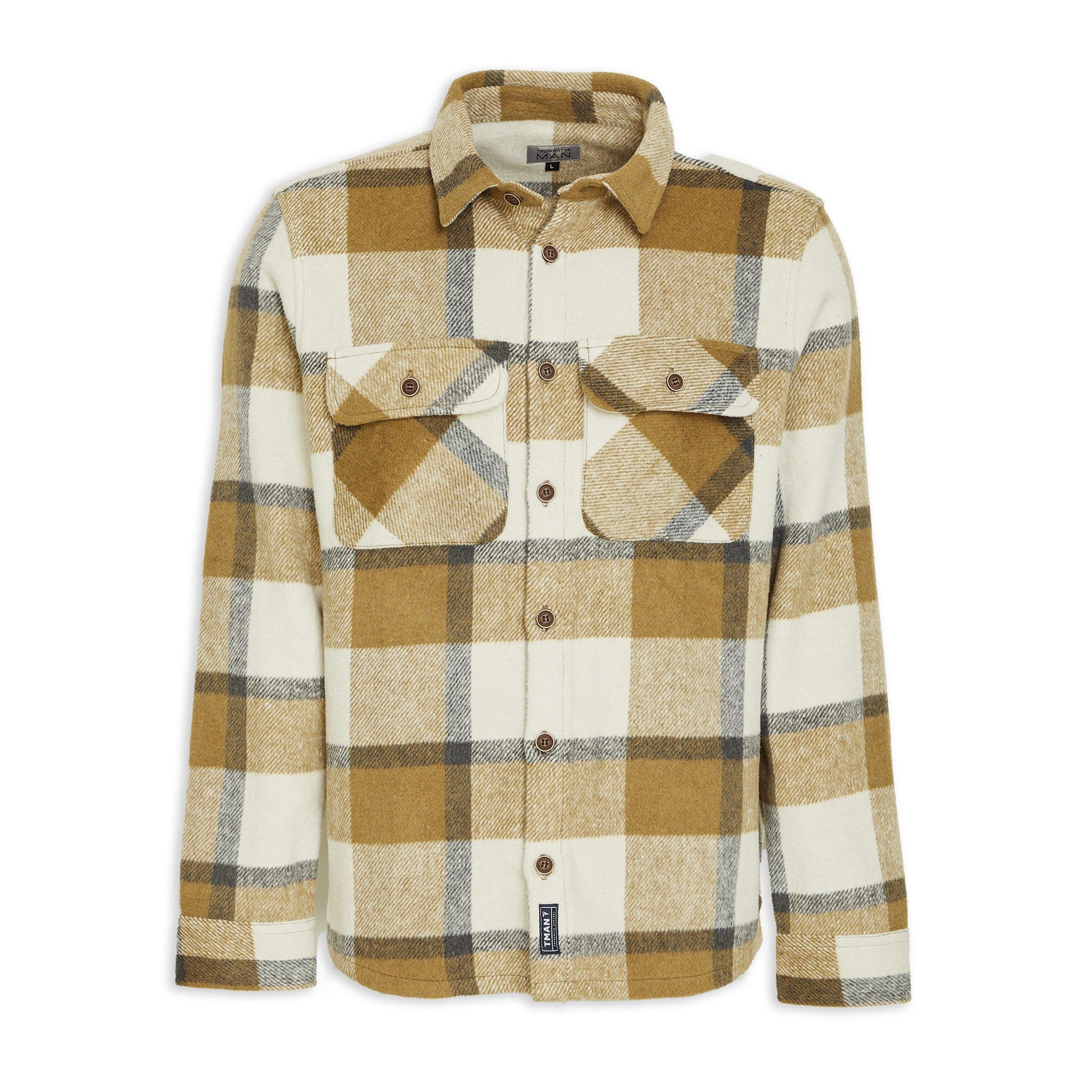 Stone Check Overshirt (3141898) | Truworths Man
