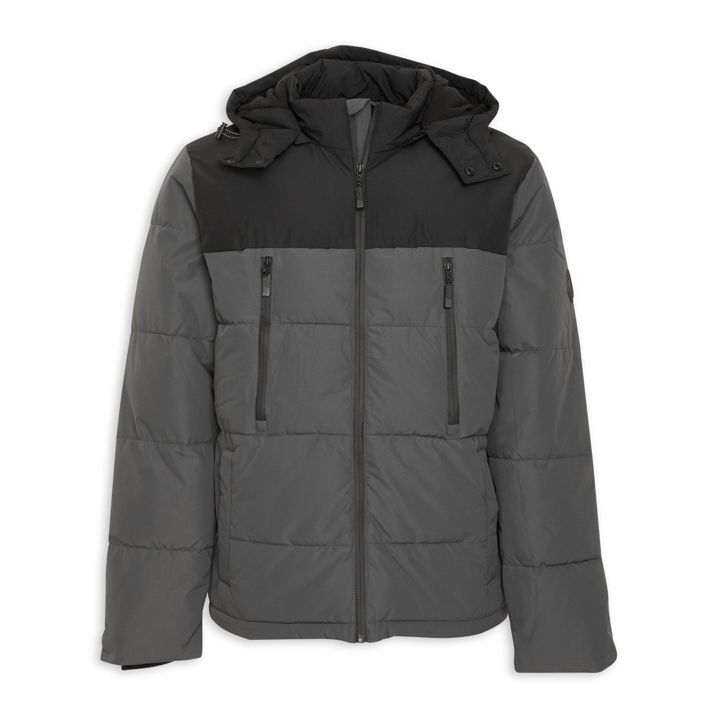 Grey Colourblocked Puffer Jacket (3142073) | Hemisphere Sport