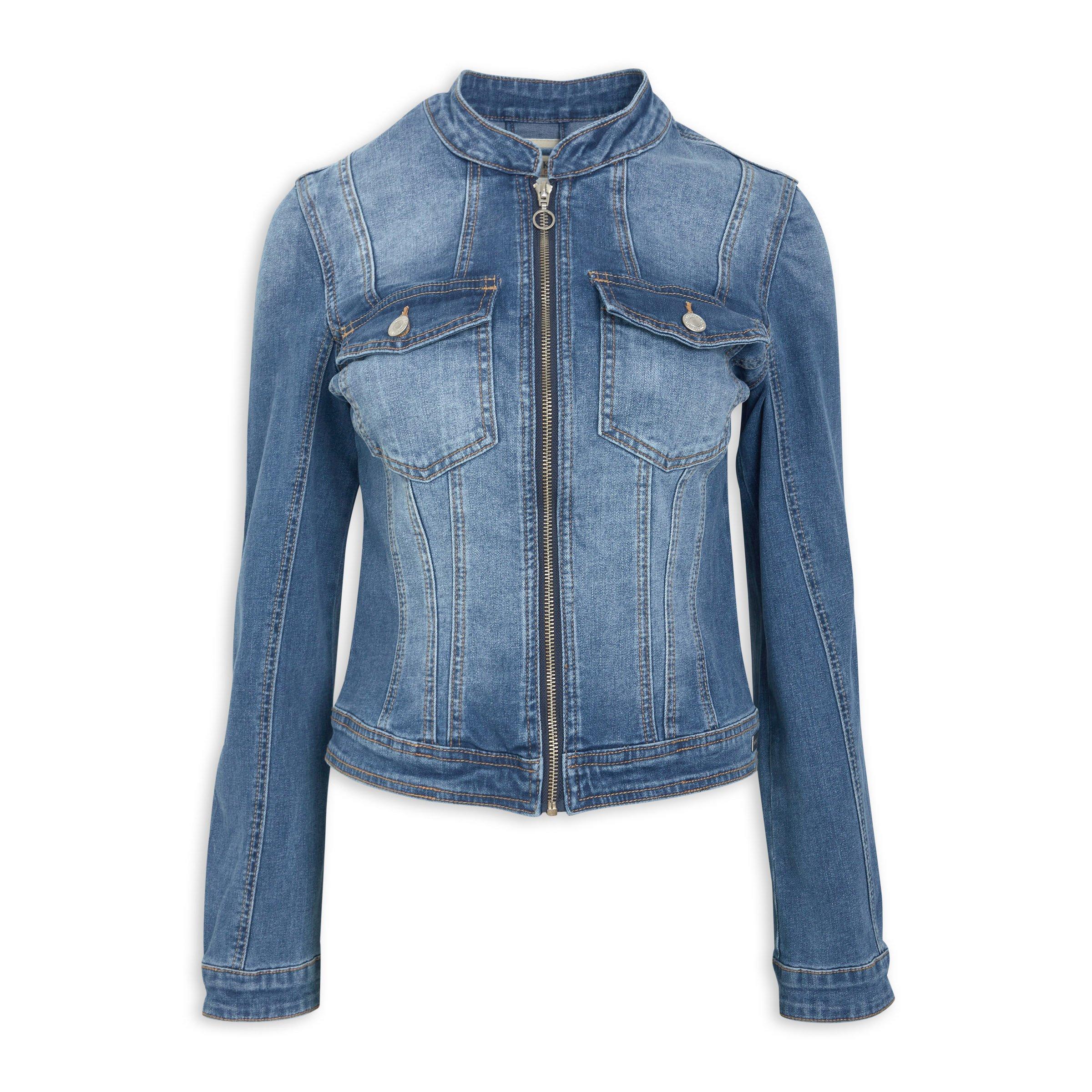Denim Biker Jacket (3142112) | OUTBACK RED