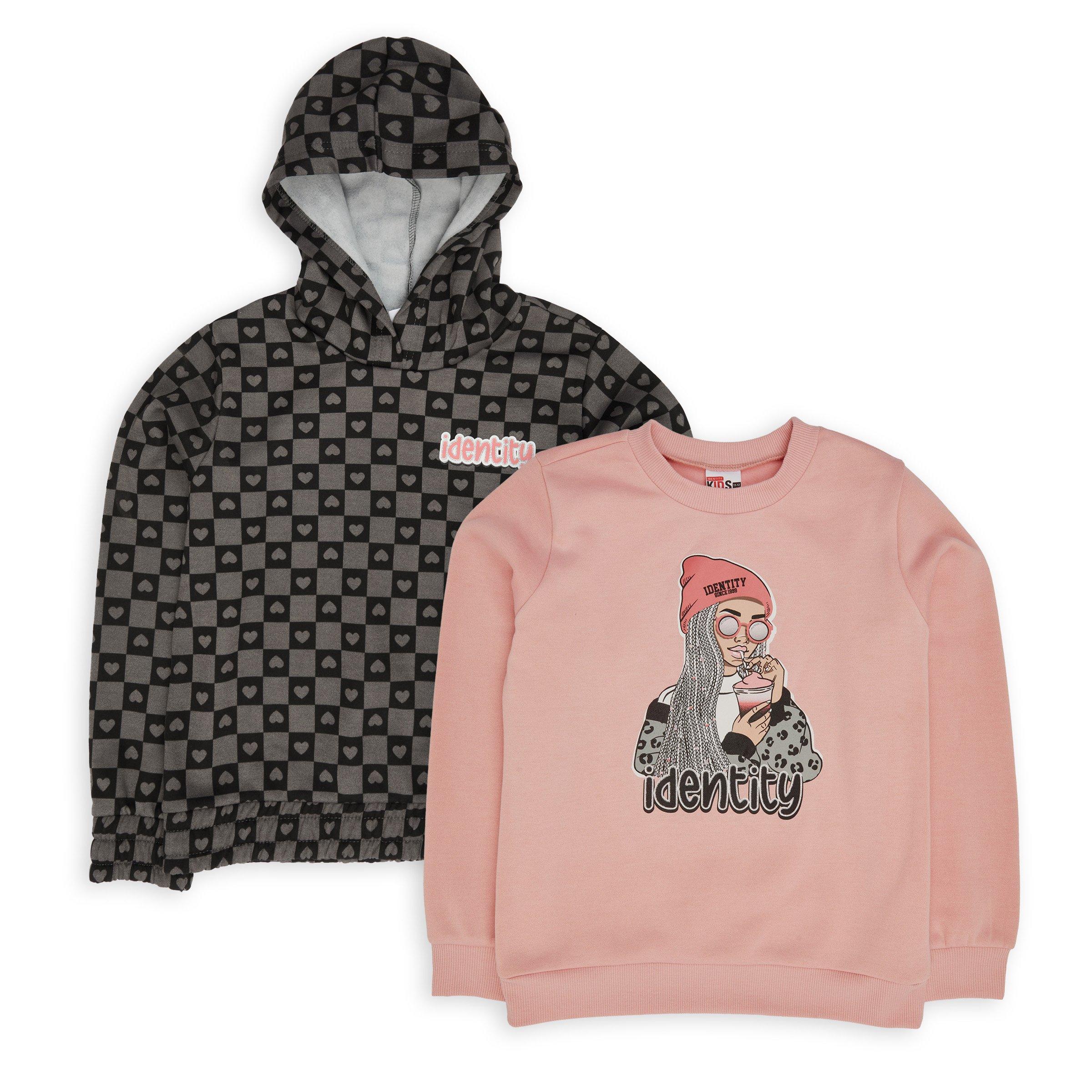 2-pack Girls Sweat Top and Hoodie (3142220) | Identity