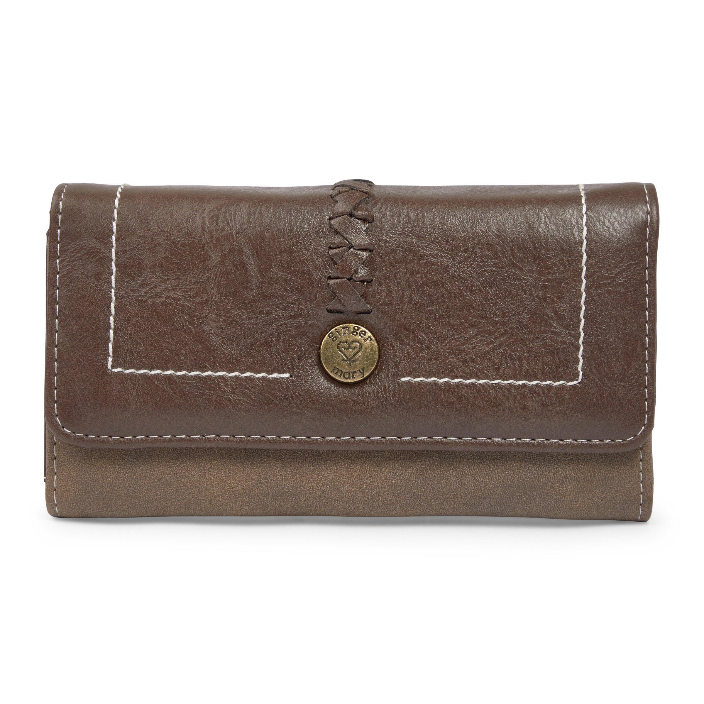 Brown Flap Over Wallet (3142284) | Ginger Mary