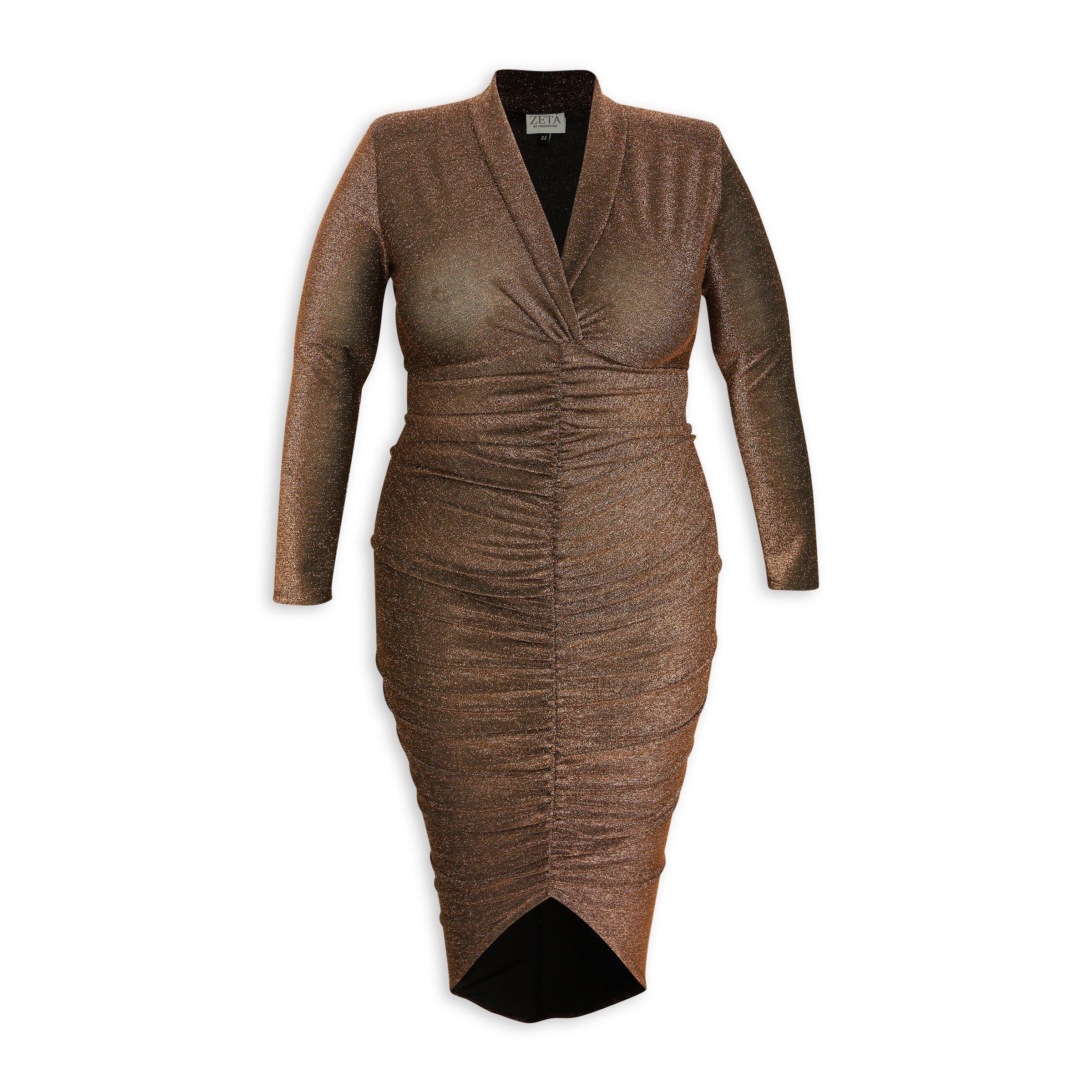 Bronze Plus Size Bodycon Dress (3142371) | Zeta