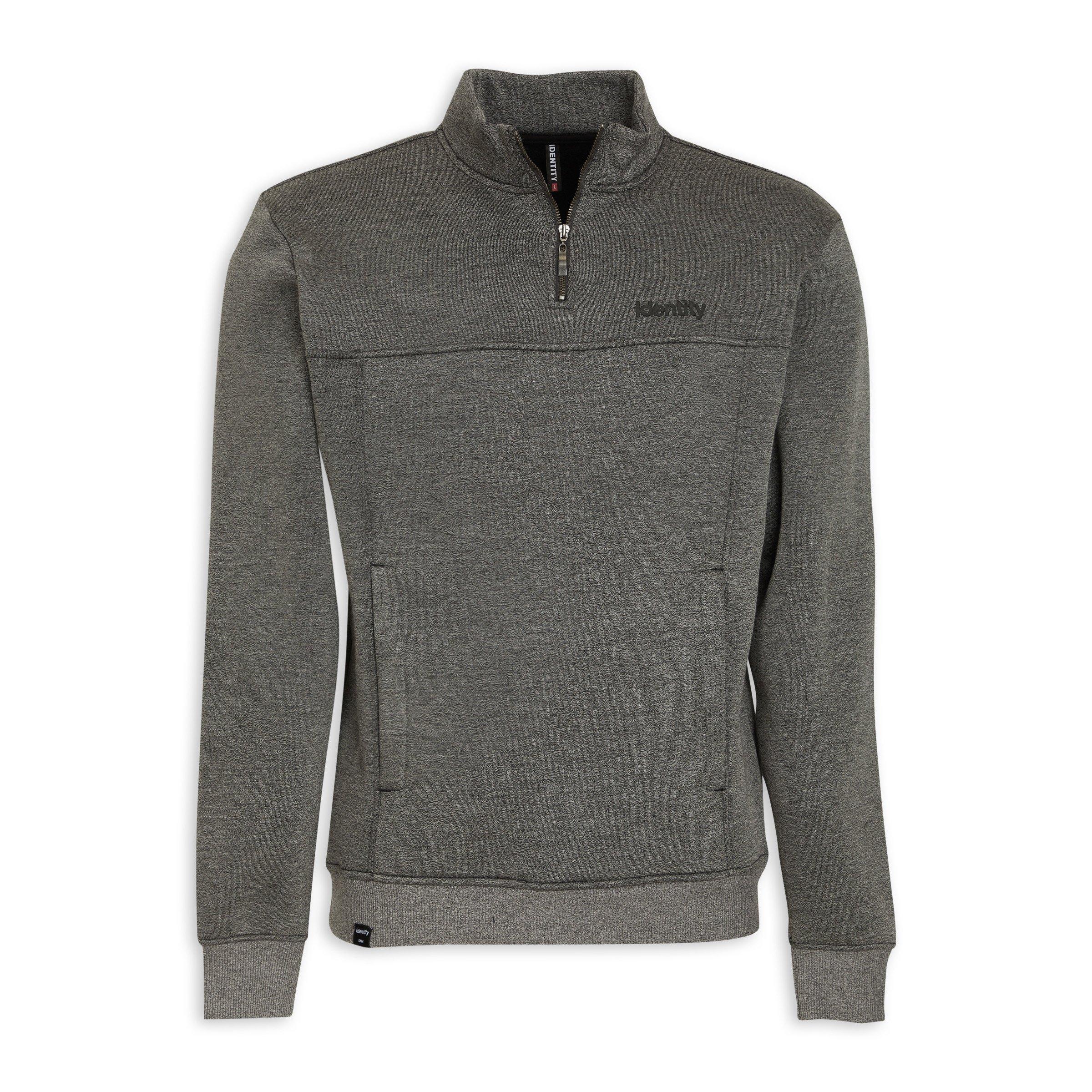 Grey Quarter-zip Sweat Top (3142474) | Identity