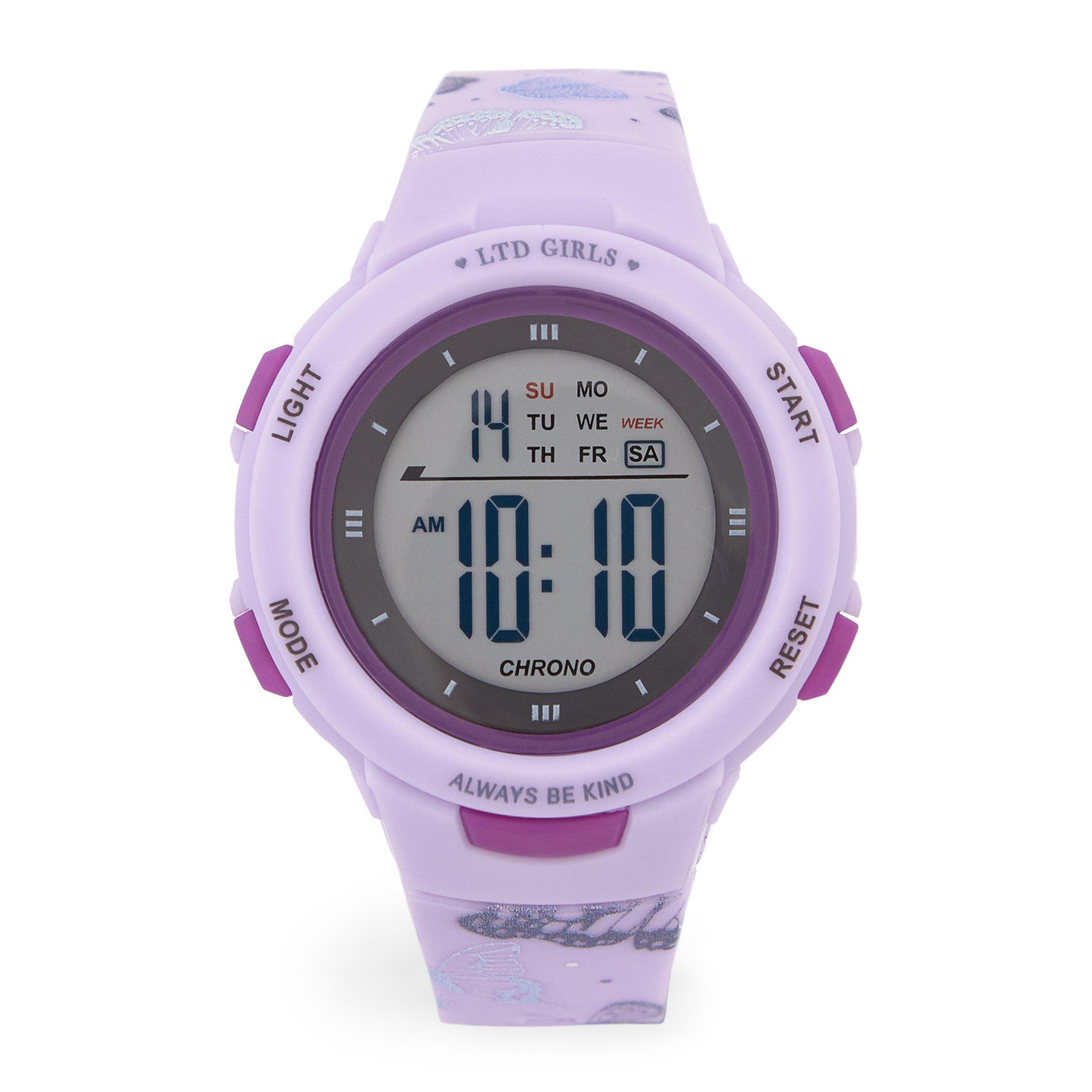 Purple Rubber Butterfly Kids Digi Watch (3142505) | LTD Kids
