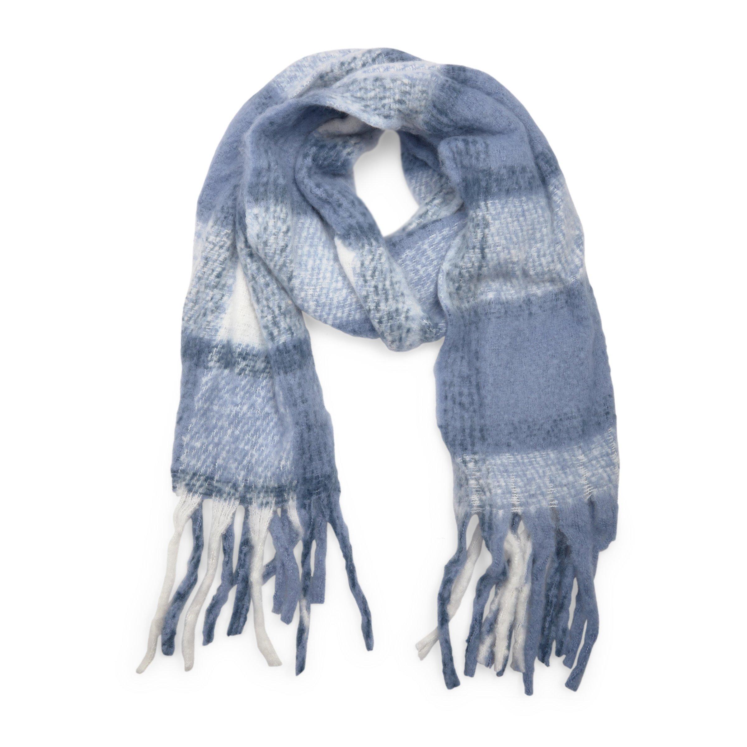 Blue Check Scarf with Tassels (3142650) | Truworths