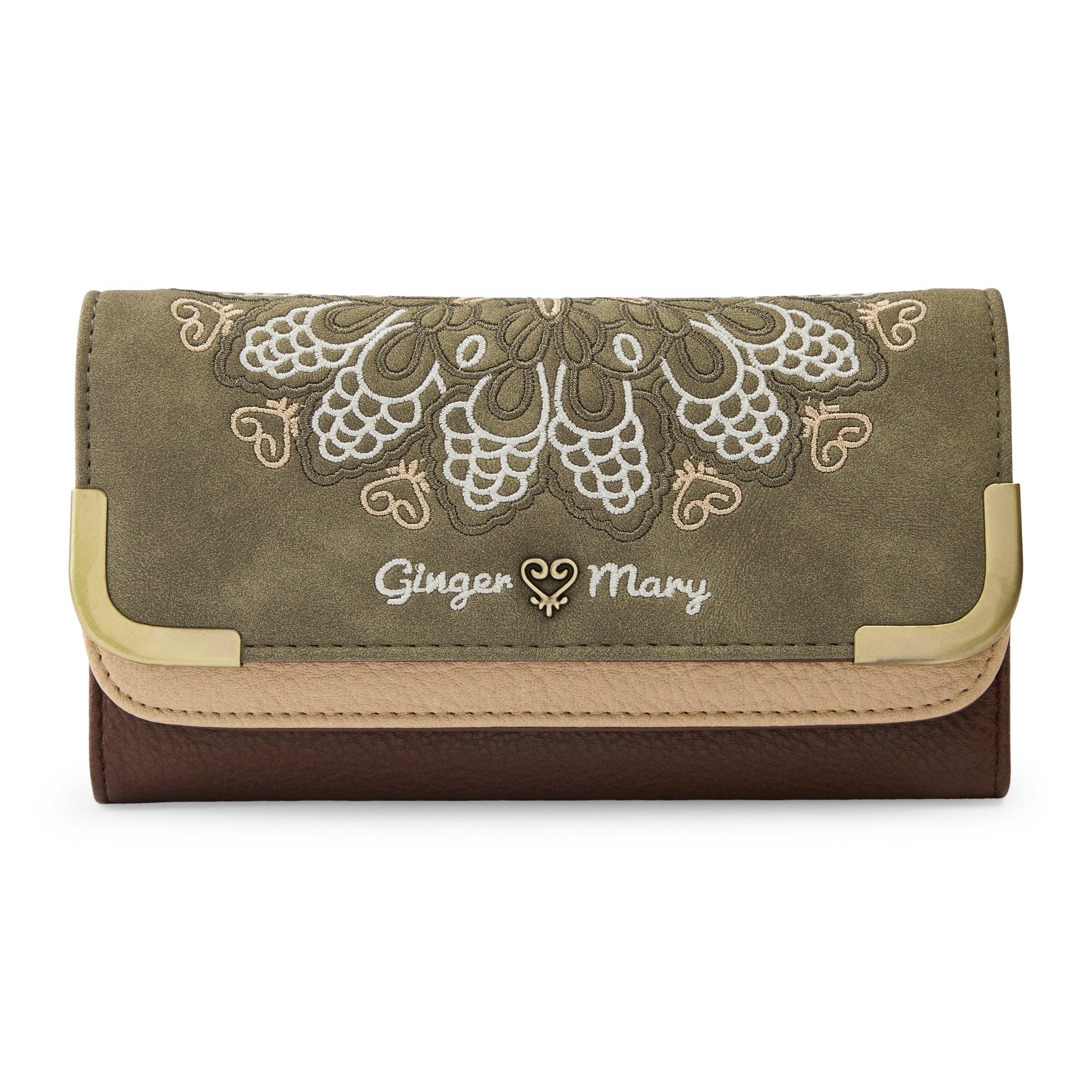 Green Double Flap Purse (3143067) | Ginger Mary