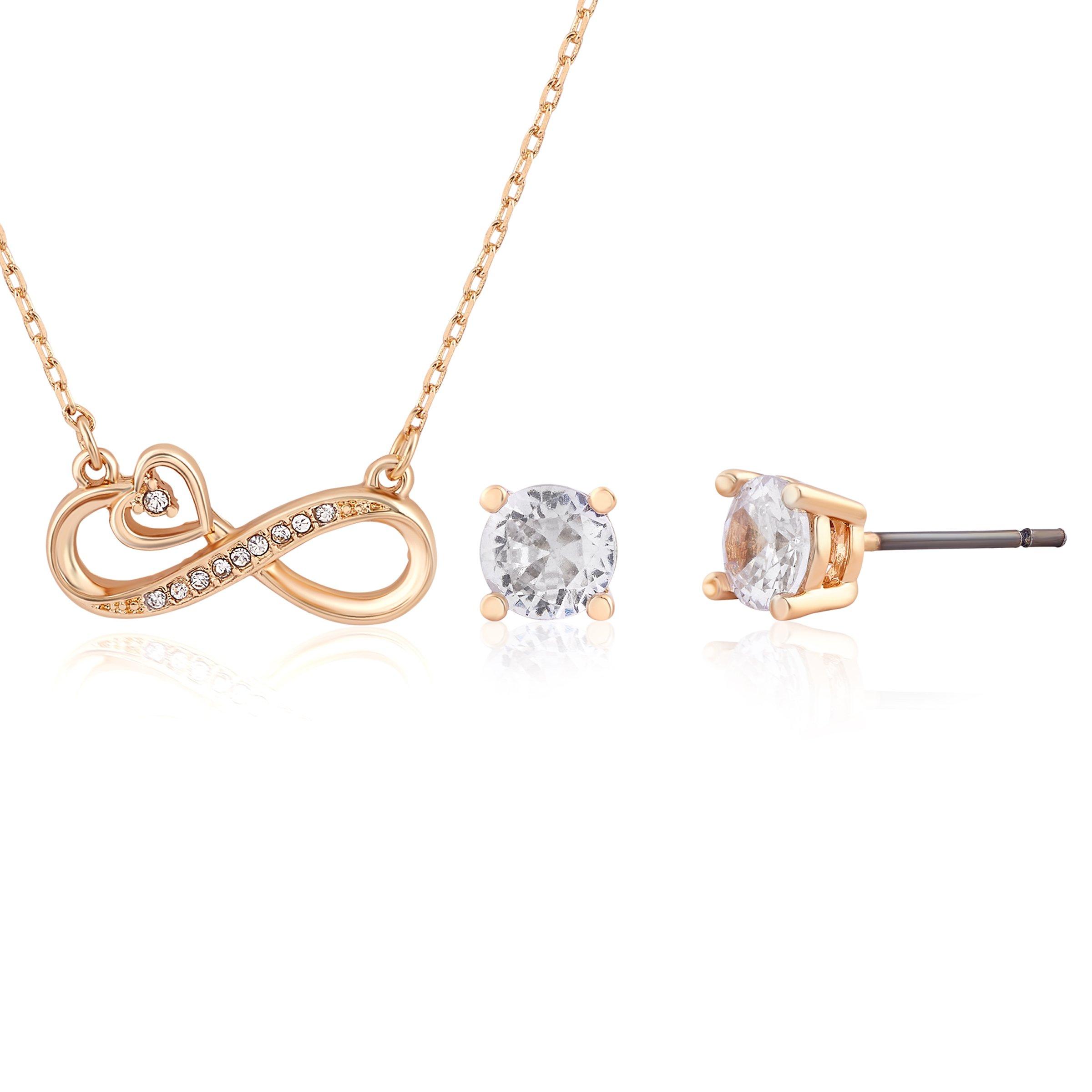 Gold Plated Infinity Heart Set (3143274) | Sparkle