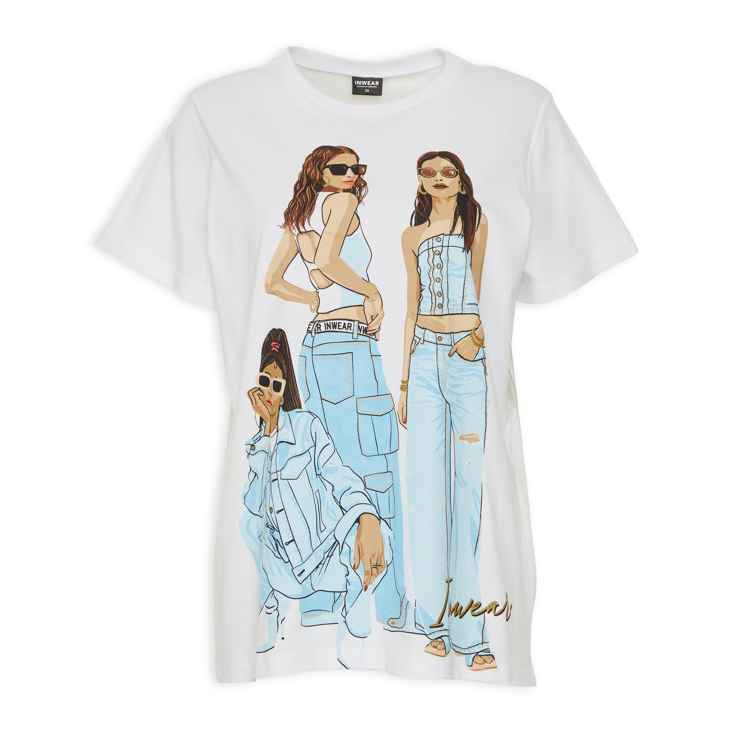 White Graphic T-shirt (3143616) | Inwear