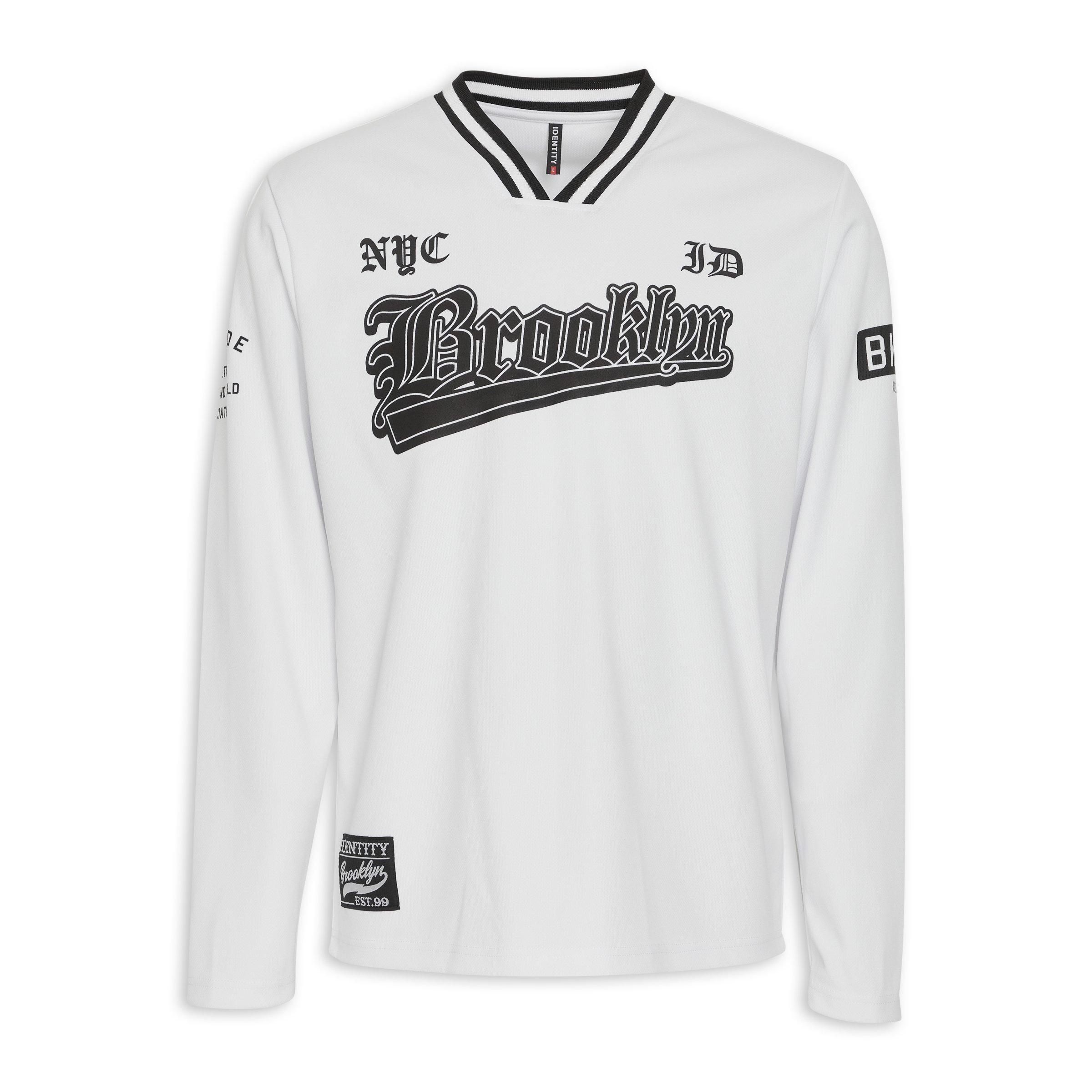 White Long Sleeve Graphic T-shirt (3143659) | Identity